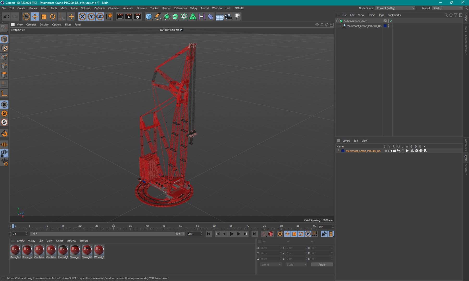 Mammoet Crane PTC200 DS Model - TurboSquid 2323172