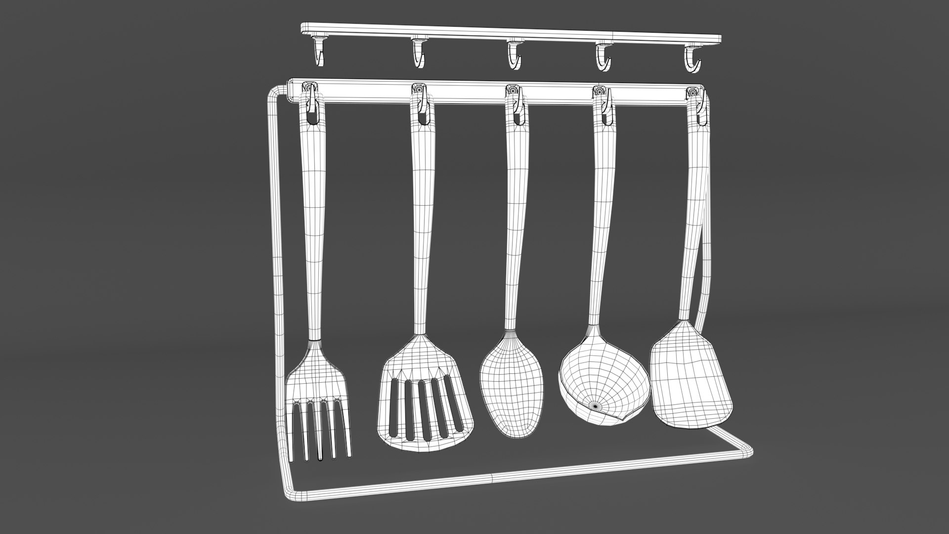 3D Kitchen Set Cooking Tools Model - TurboSquid 1508648