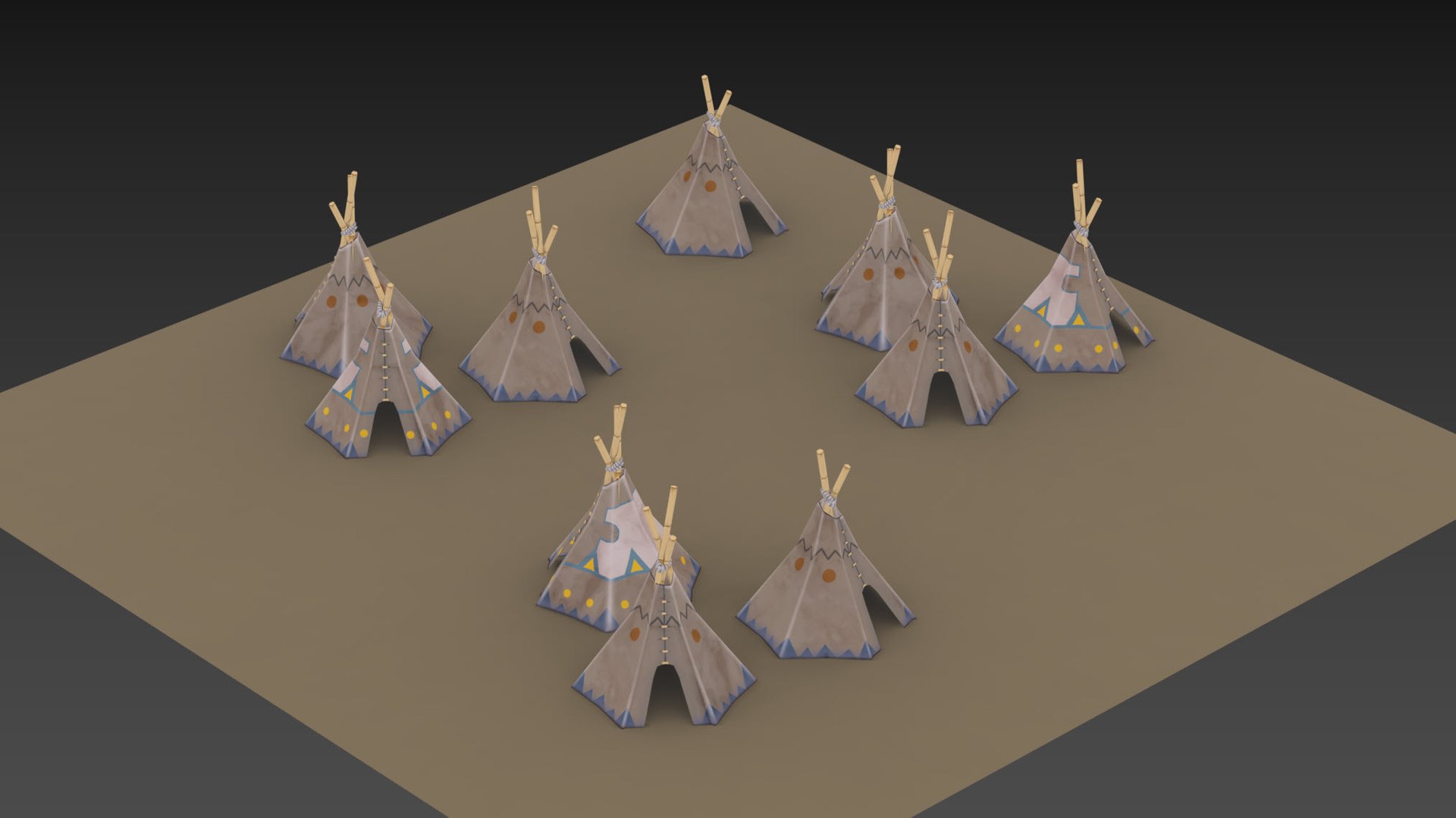 Indian Indianvillage Village Model - TurboSquid 1602012