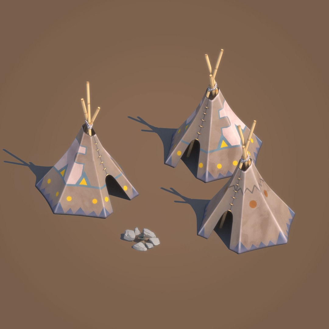 Indian Indianvillage Village Model - TurboSquid 1602012