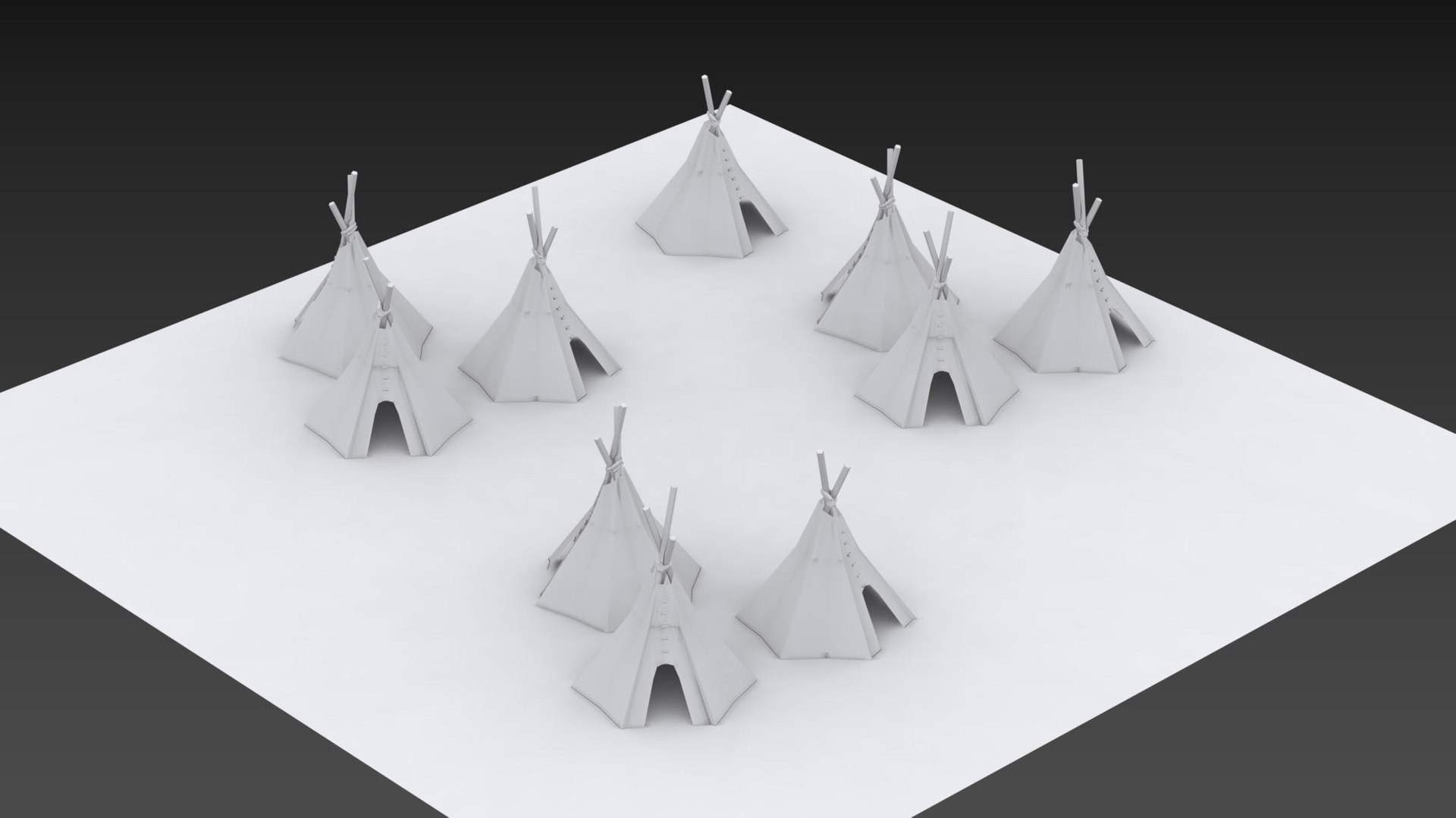 Indian Indianvillage Village Model - TurboSquid 1602012