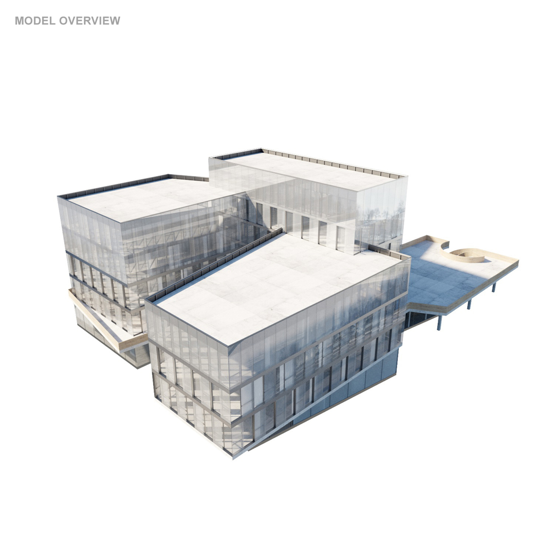 Modern Office Building 3D model - TurboSquid 1843773