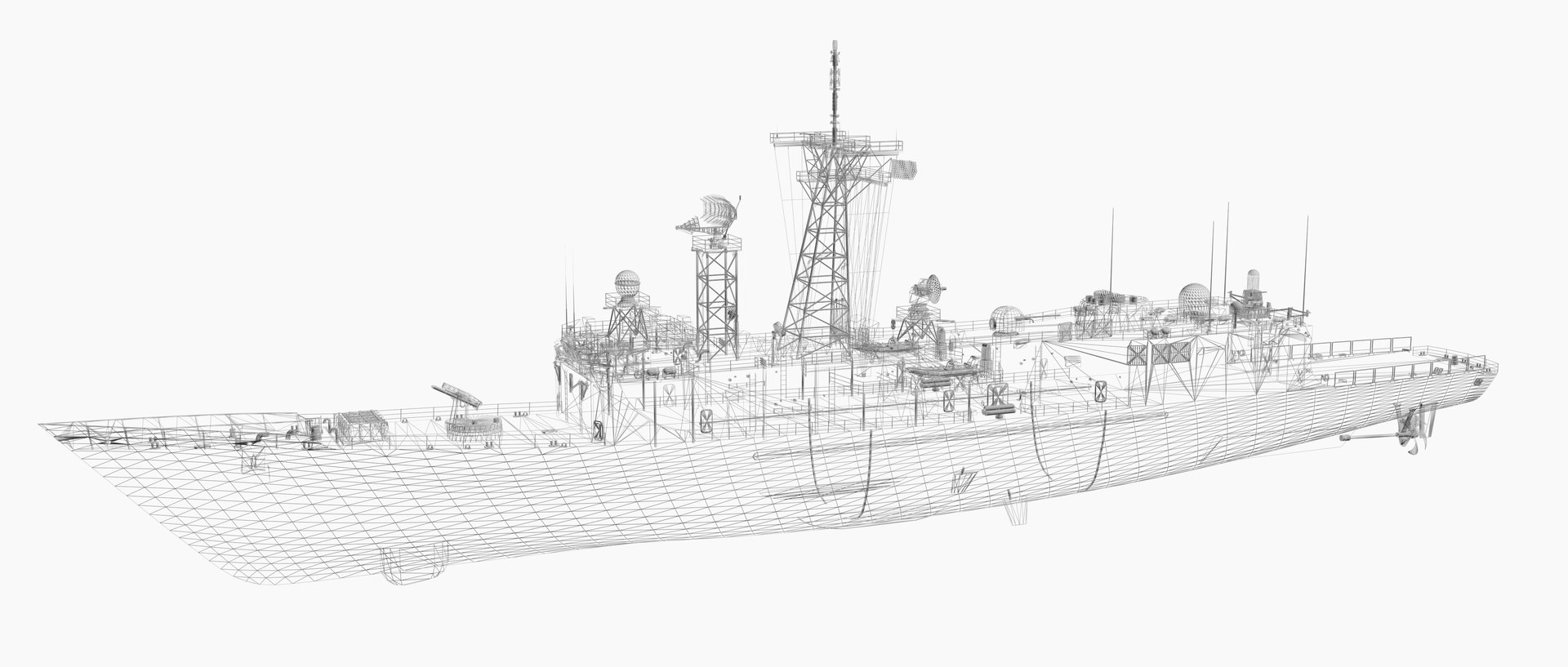 3D Adelaide Class Guide Missile Frigate - HMAS Newcastle Model ...