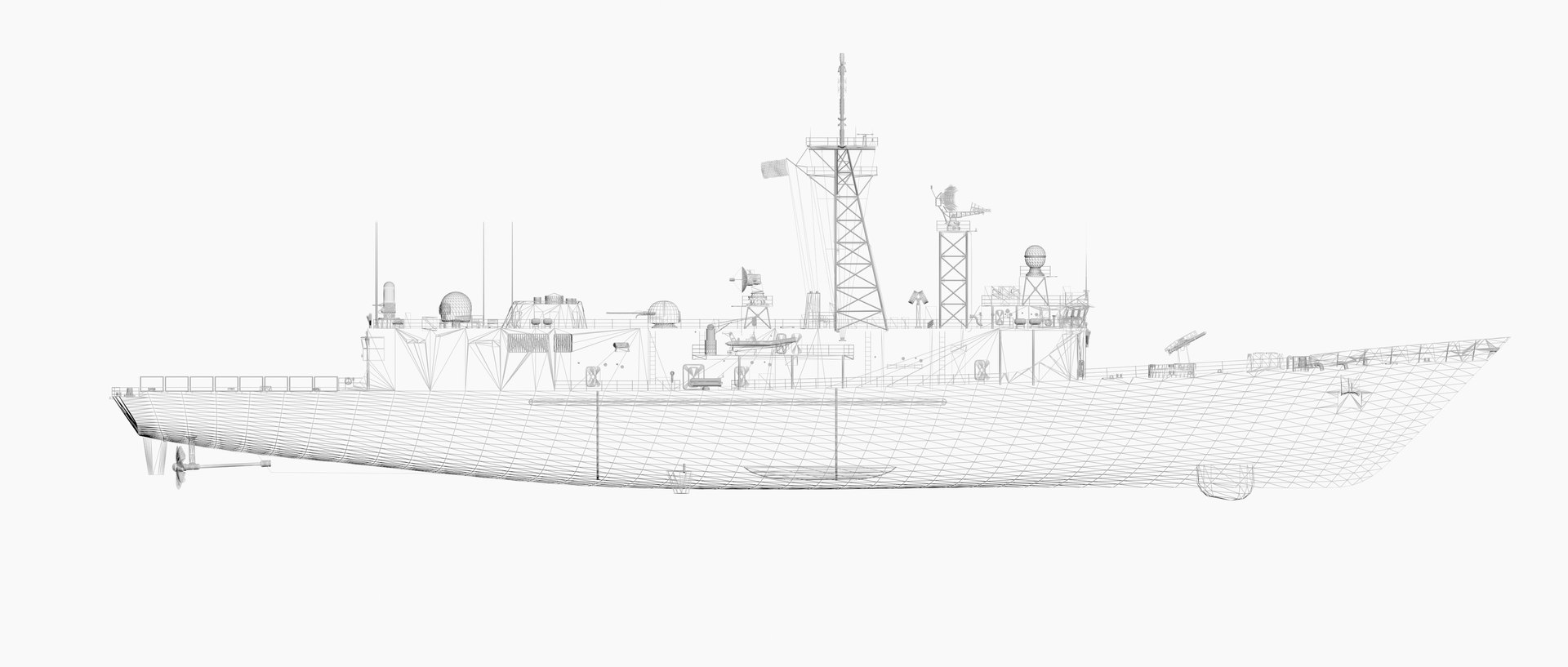 3D Adelaide Class Guide Missile Frigate - HMAS Newcastle Model ...
