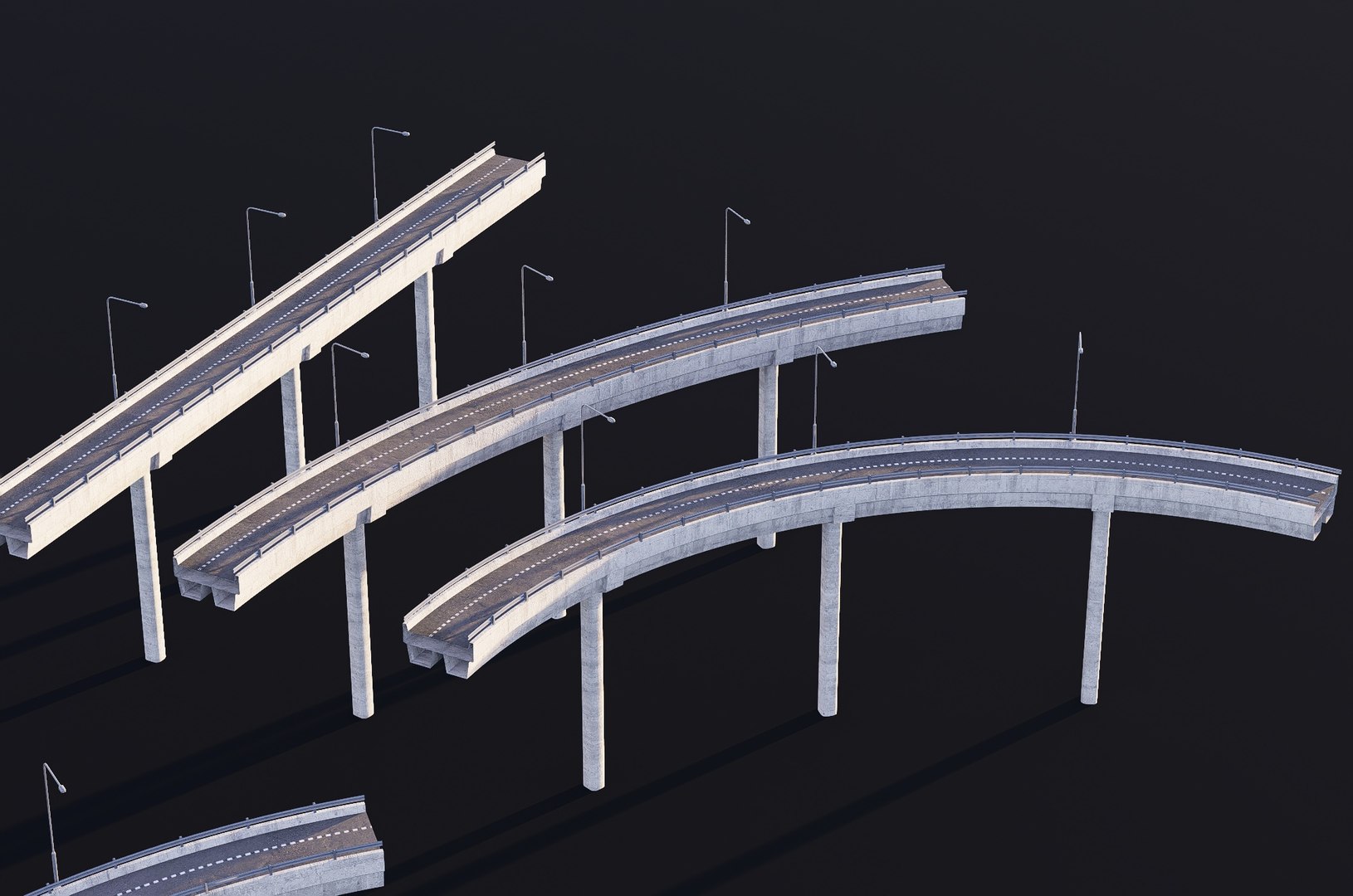 3D Highway Viaduct 3D Model 3D Model Model - TurboSquid 2383534