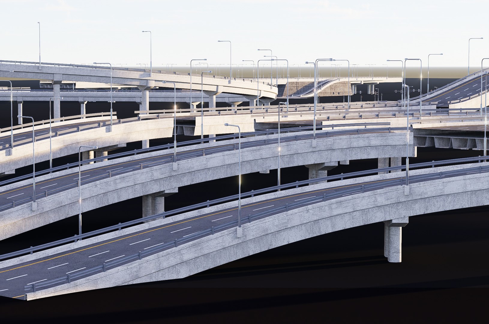 3D Highway Viaduct 3D Model 3D Model Model - TurboSquid 2383534