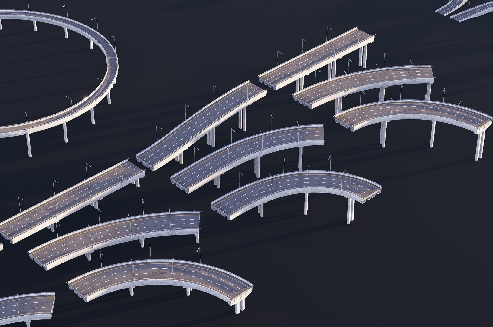 3D Highway Viaduct 3D Model 3D Model Model - TurboSquid 2383534