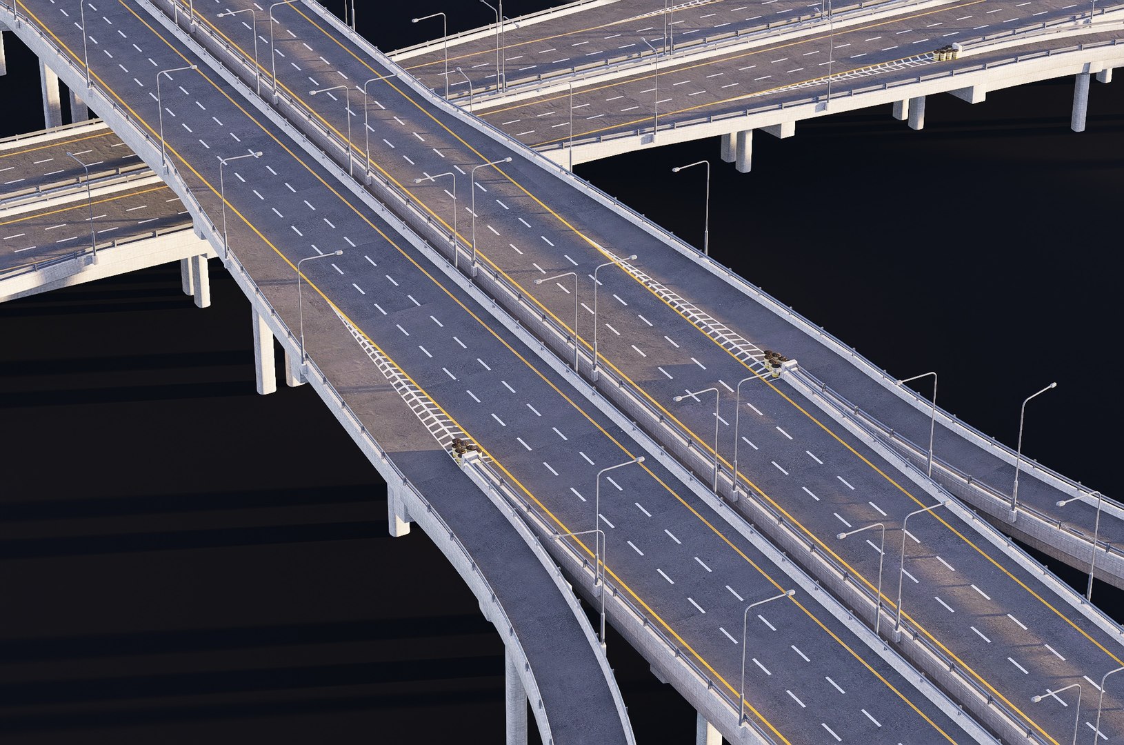 3D Highway Viaduct 3D Model 3D Model Model - TurboSquid 2383534