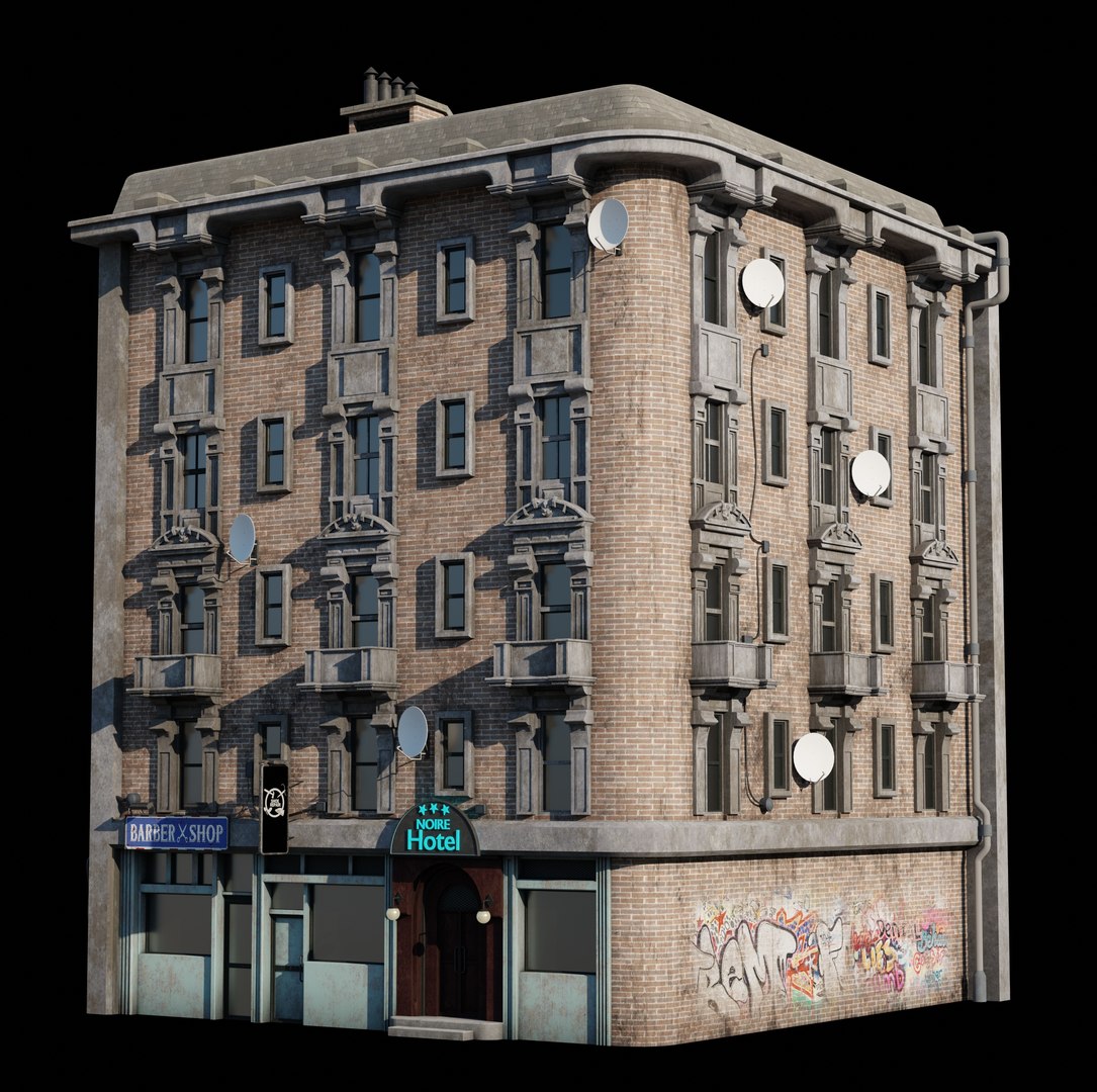 3D Old Building Model - TurboSquid 2125440