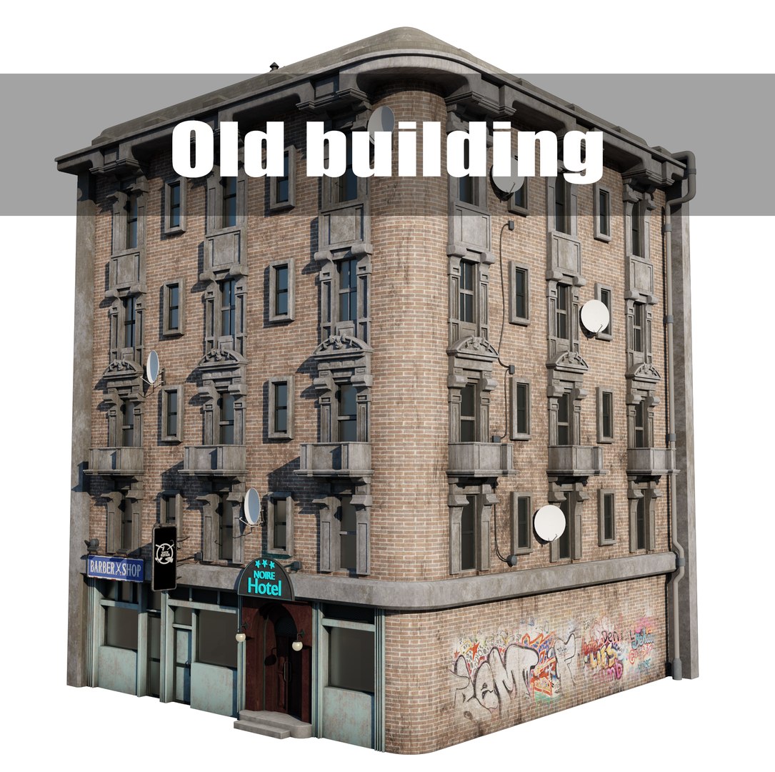 3D Old Building Model - TurboSquid 2125440