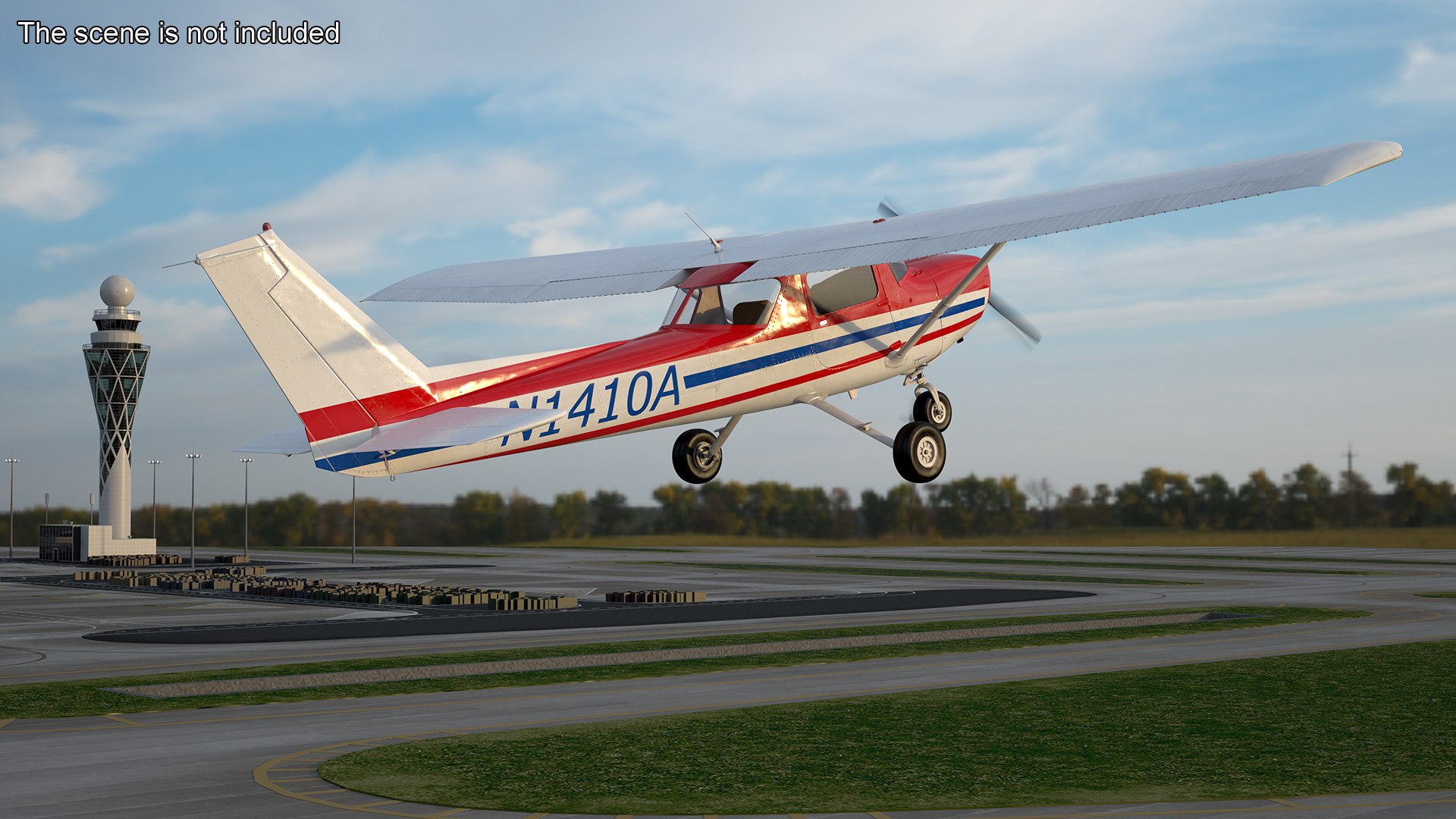 Light Propeller Aircraft Cessna 150 Model - TurboSquid 2234187