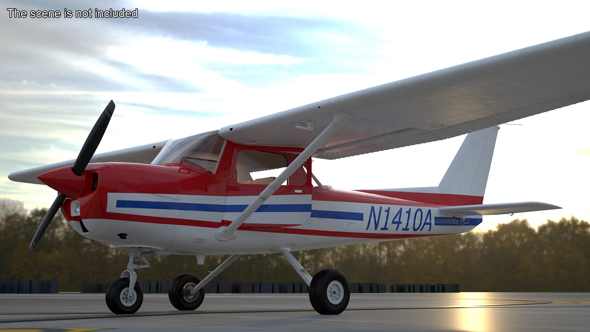 Light Propeller Aircraft Cessna 150 Model - TurboSquid 2234187