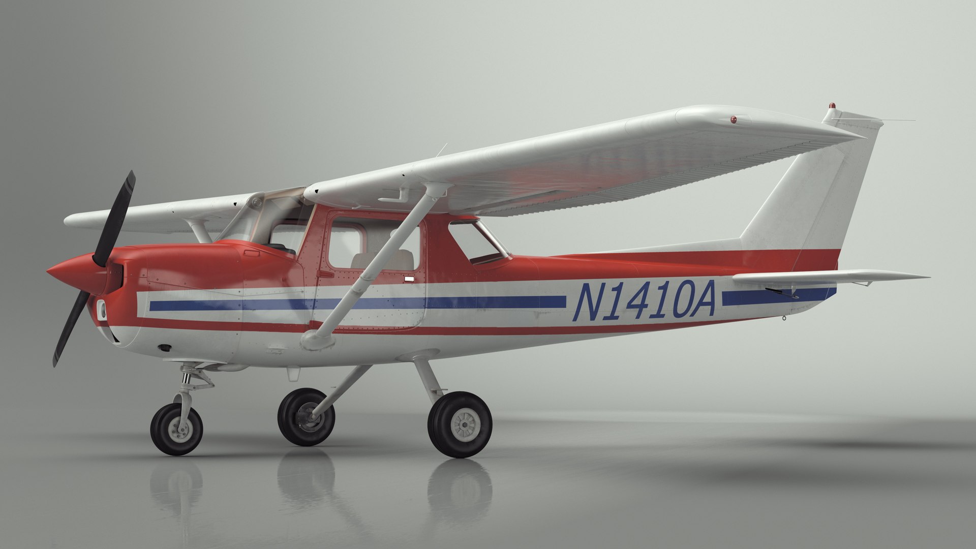 Light Propeller Aircraft Cessna 150 Model - TurboSquid 2234187