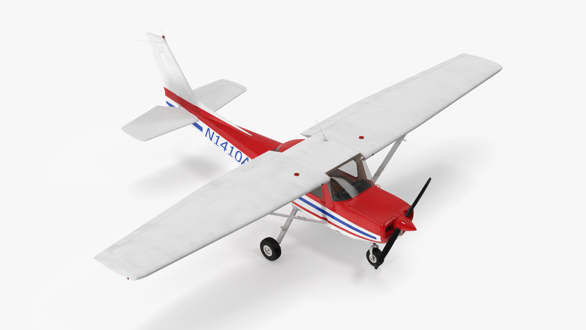 Light Propeller Aircraft Cessna 150 Model - TurboSquid 2234187