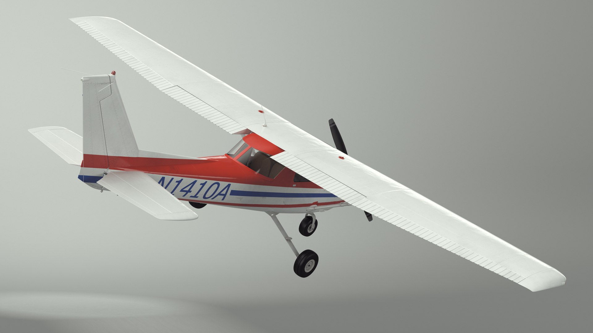 Light Propeller Aircraft Cessna 150 Model - TurboSquid 2234187
