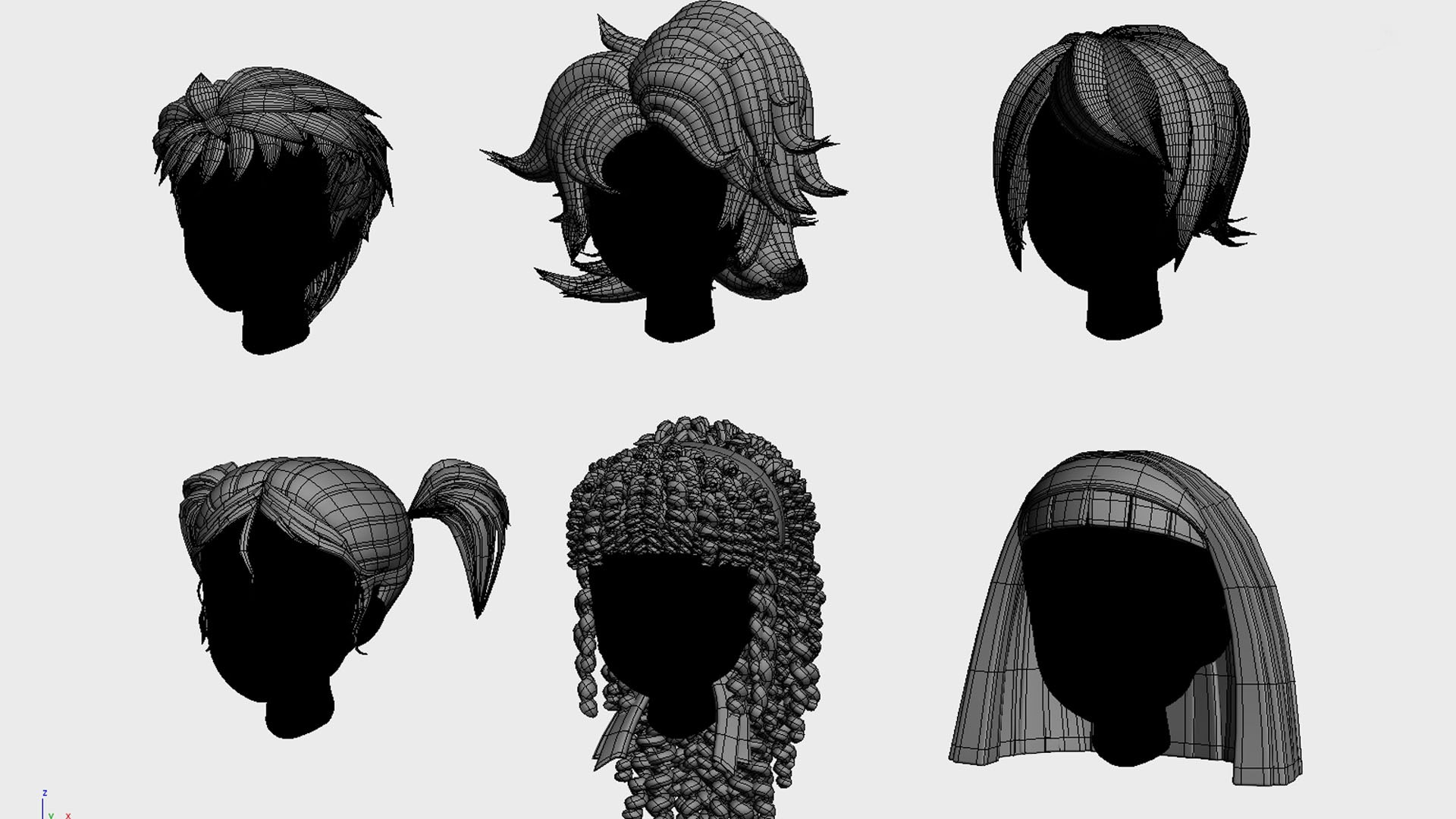 Stylized Hair Factor V3 3D Model - TurboSquid 1814477