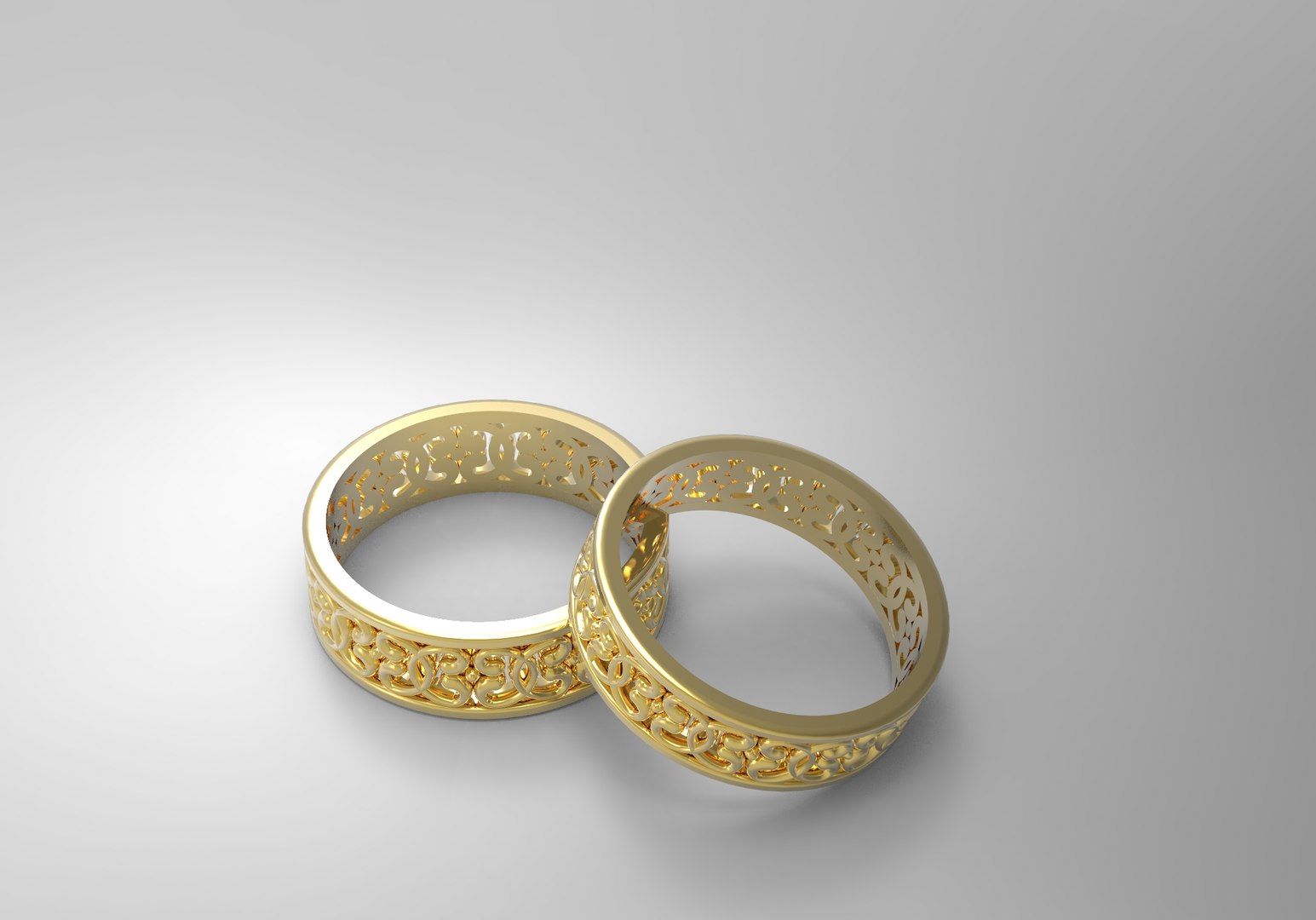 Wedding Rings Pattern Model - TurboSquid 1553710