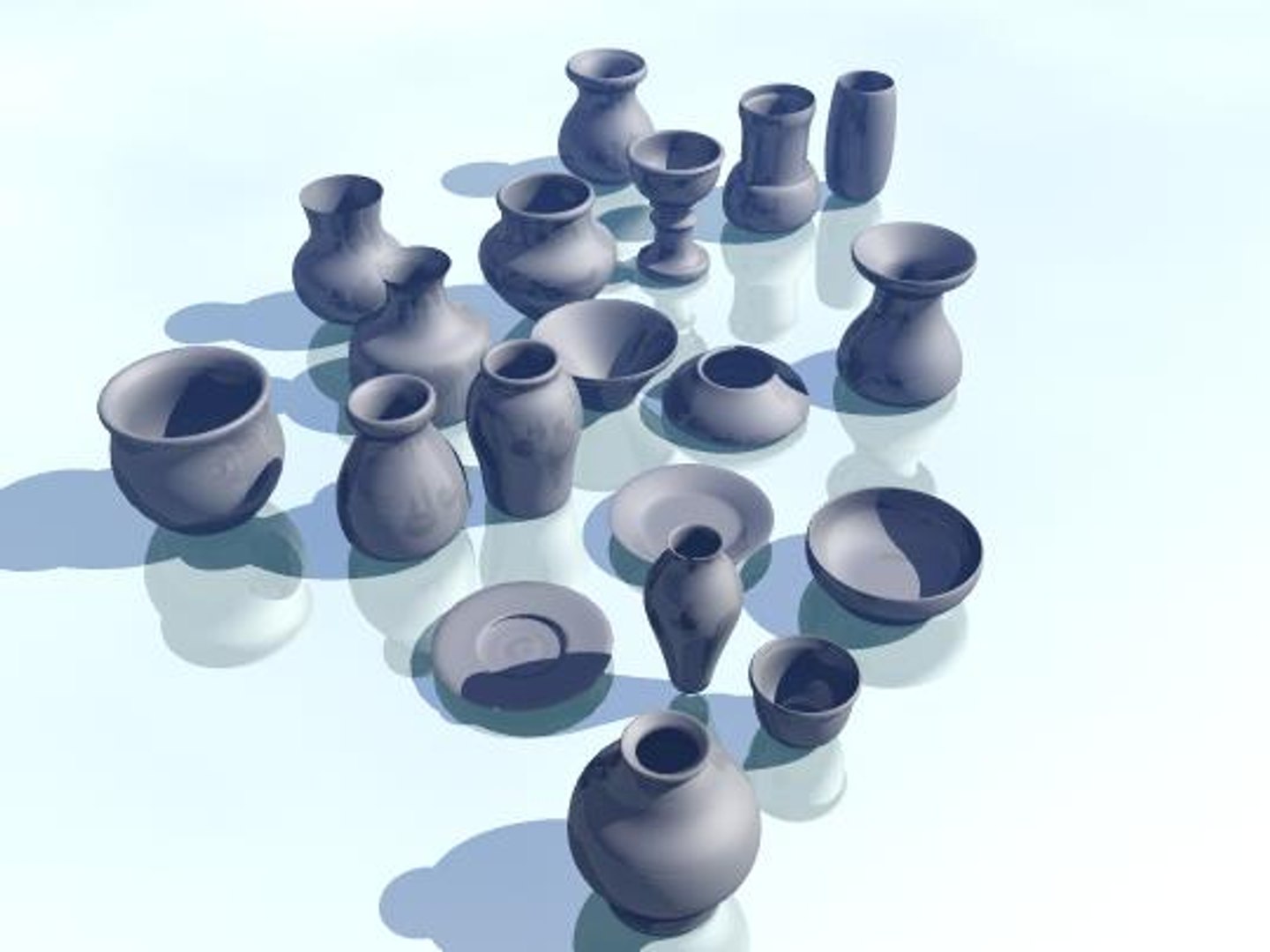 3d model ceramic pots