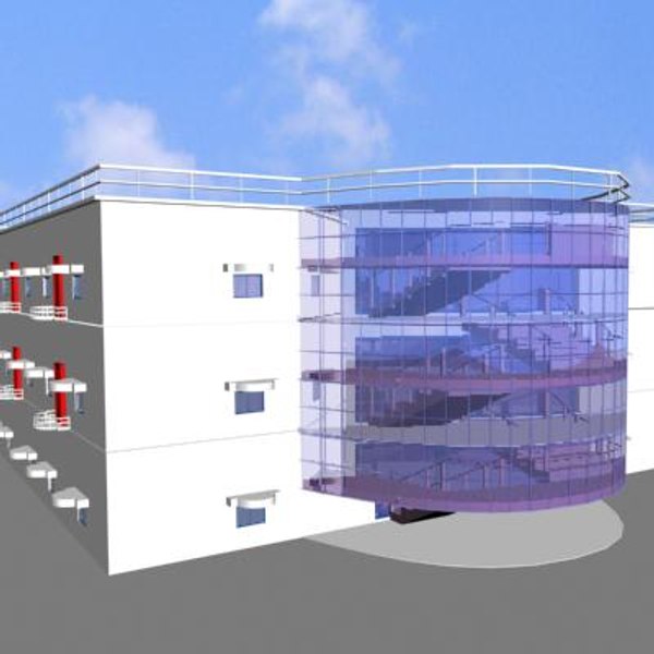 3d office building model