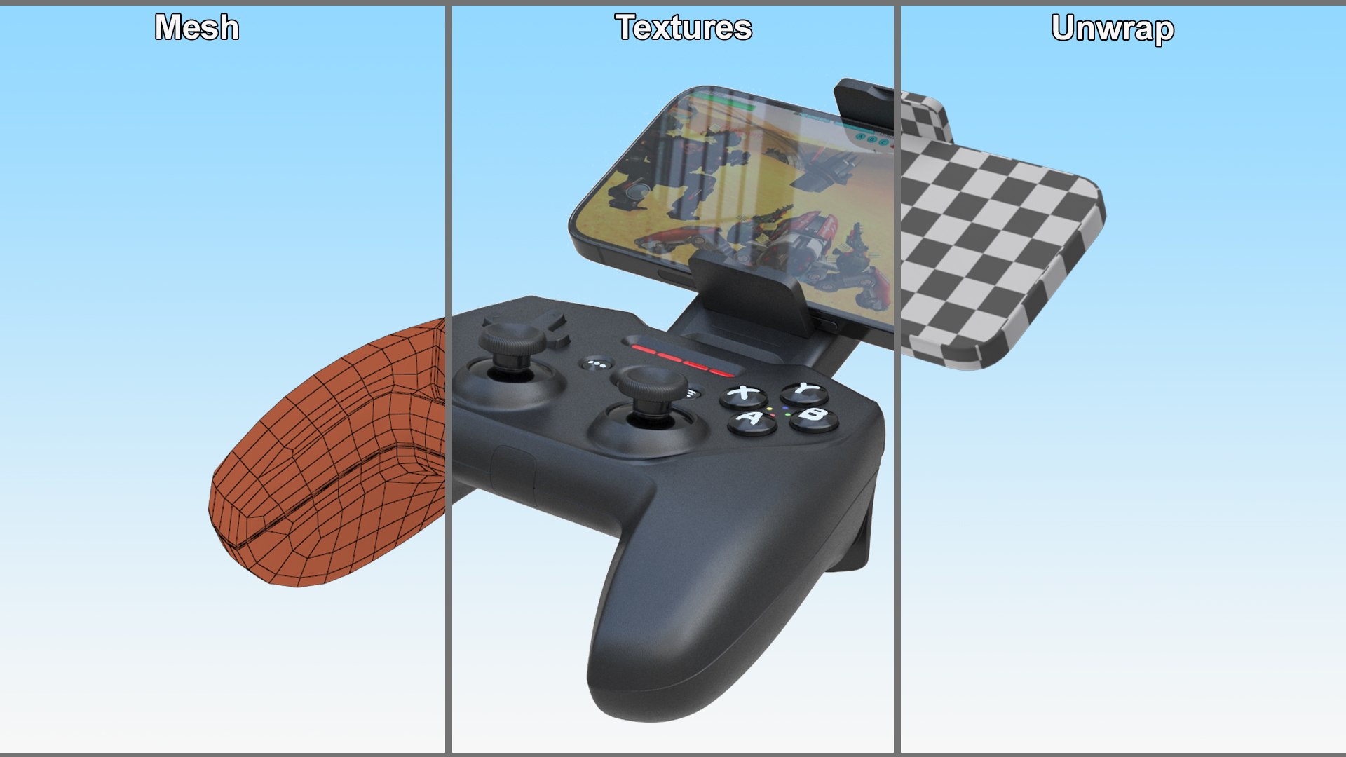 3D Model SteelSeries Mobile Gaming Controller With Smartphone ...