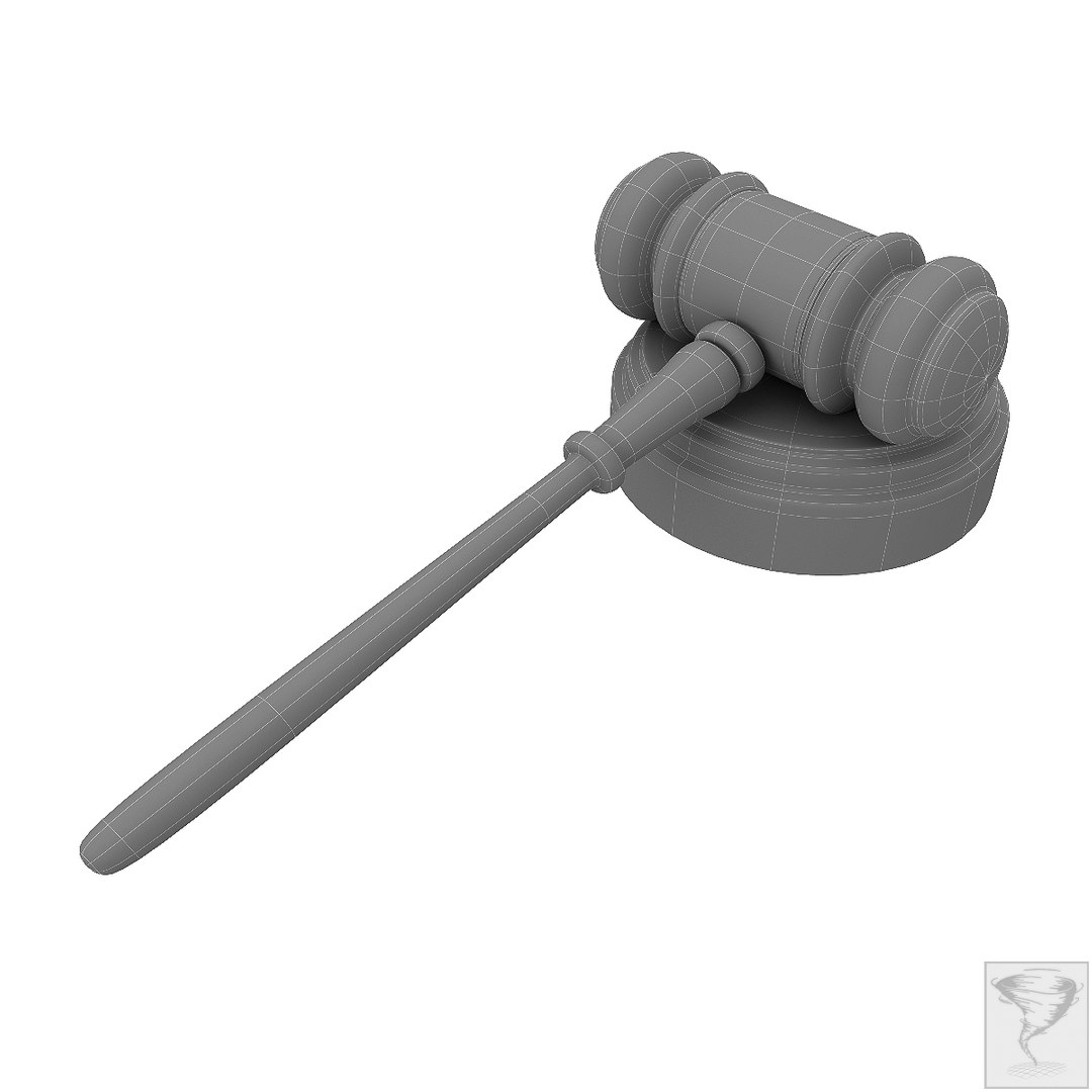 Free Court Judge Hammer 3d Model