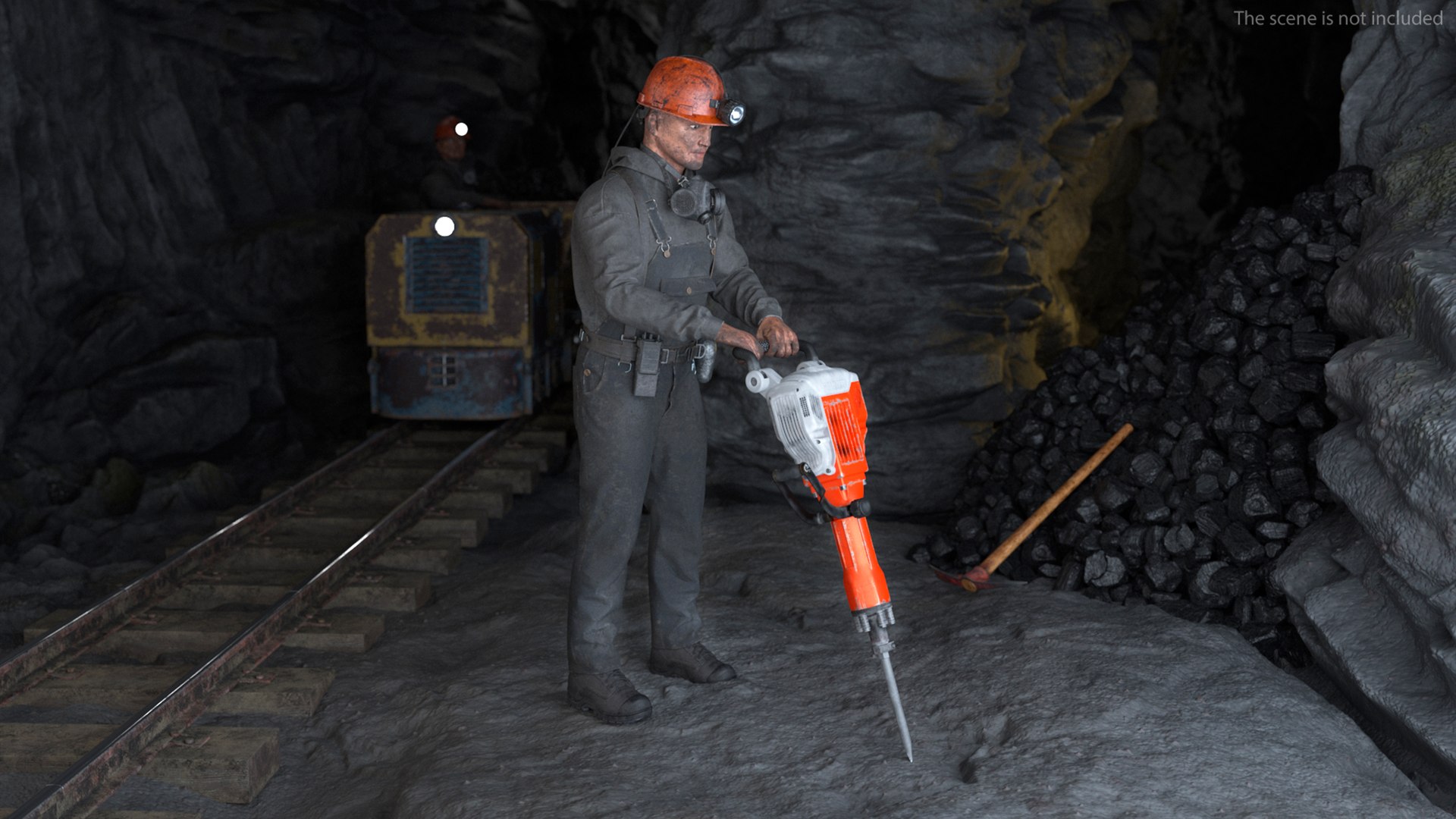 3D Miner With Jackhammer Model - TurboSquid 2332253