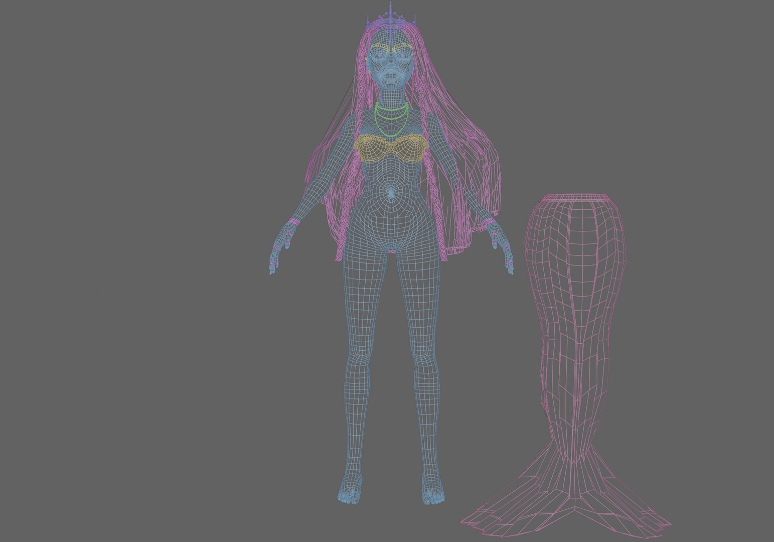 3D Model Mermaid Girl - TurboSquid 2313224