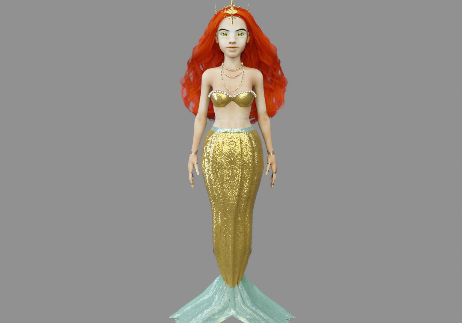 3D Model Mermaid Girl - TurboSquid 2313224