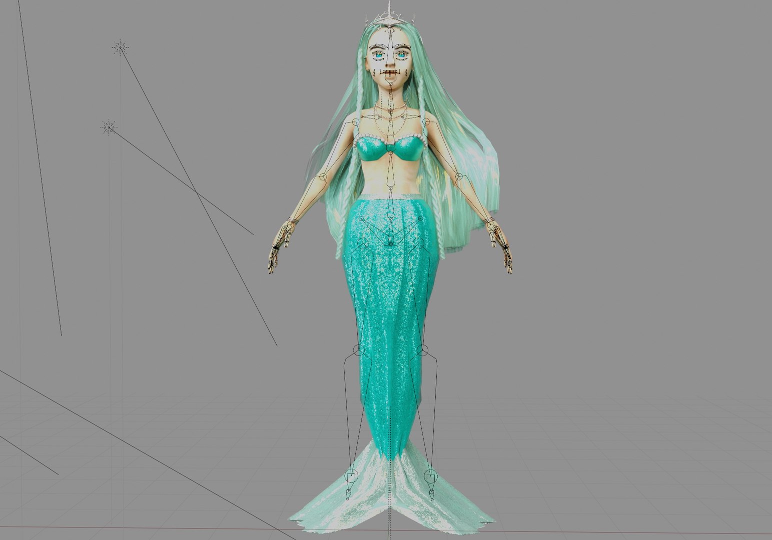 3D Model Mermaid Girl - TurboSquid 2313224