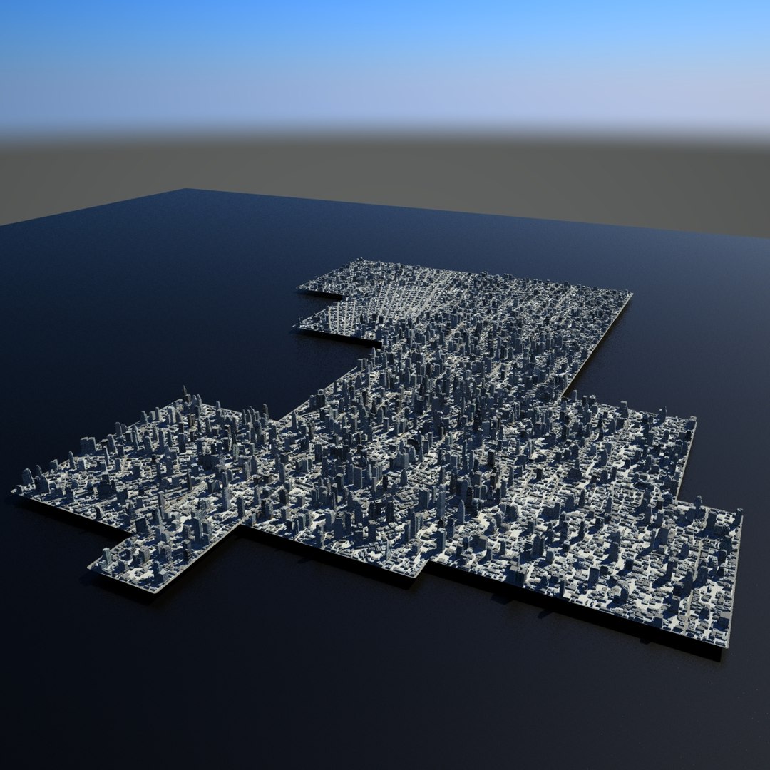 3d Model Cityscape Scene Highrise