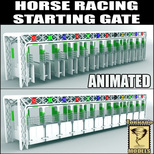3D horse racing starting gates - TurboSquid 1631955