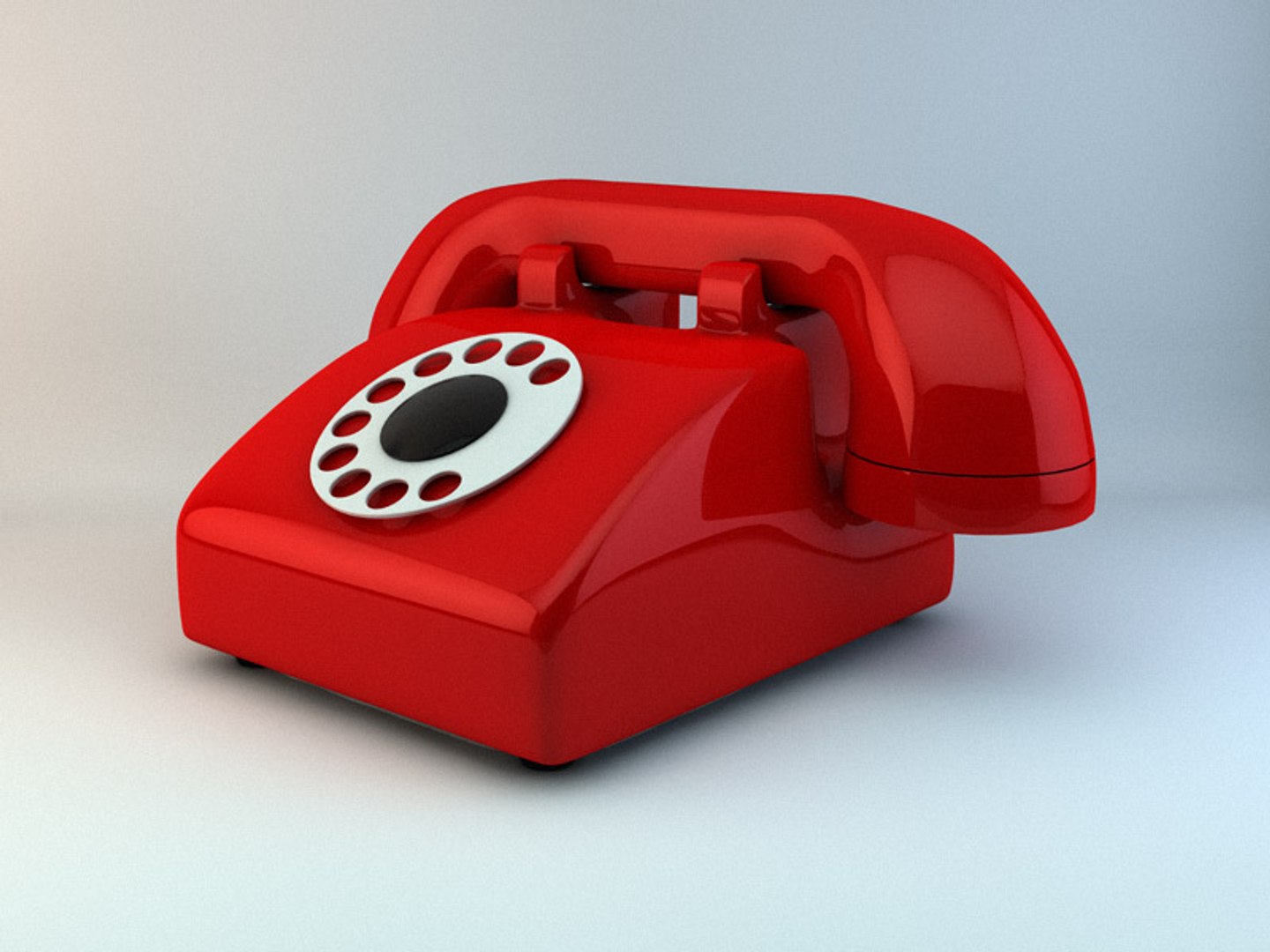 Simple Rotary Phone C4d Free