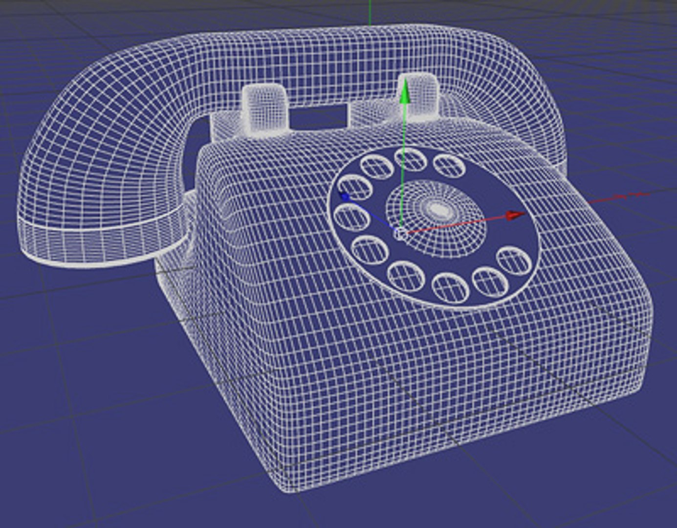 Simple Rotary Phone C4d Free