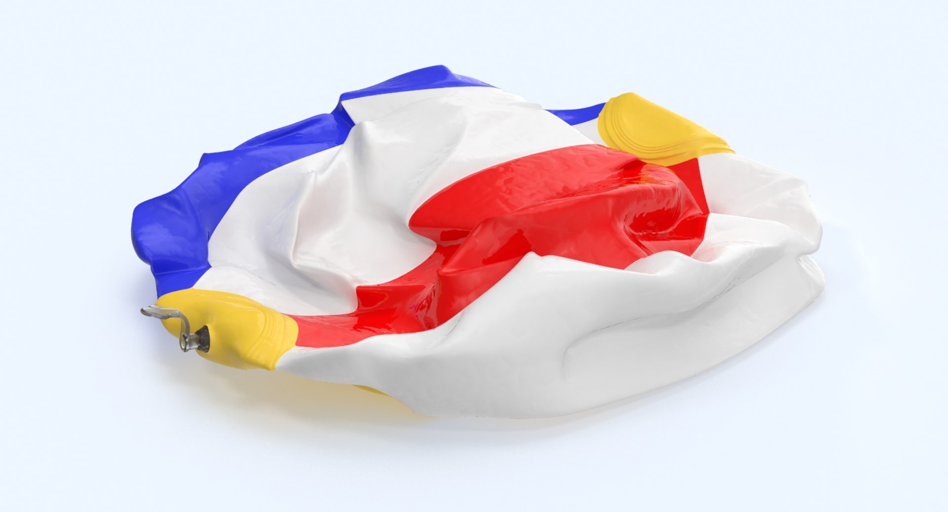 deflated beach ball 3d model