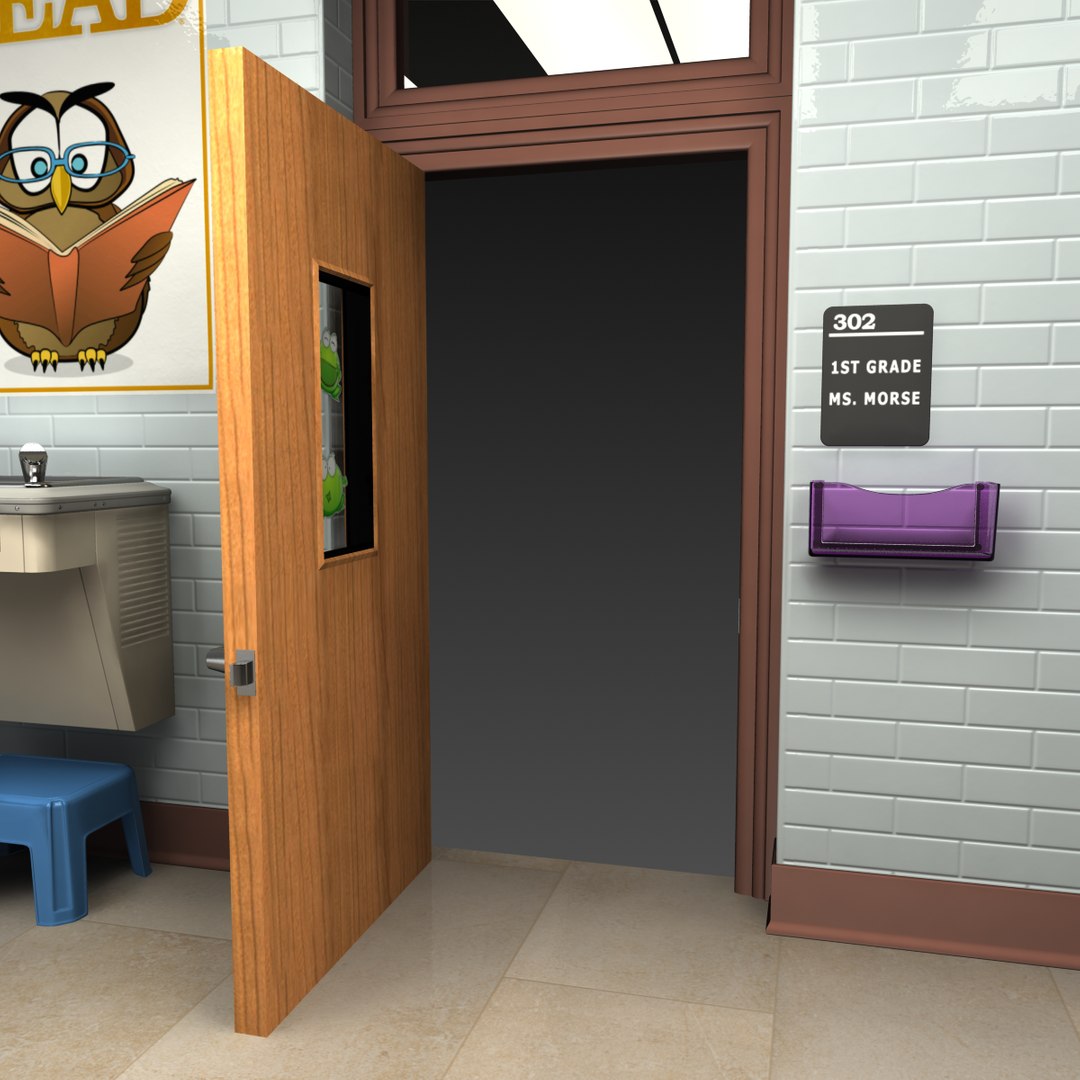 3ds Classroom Doorway Door Hallway