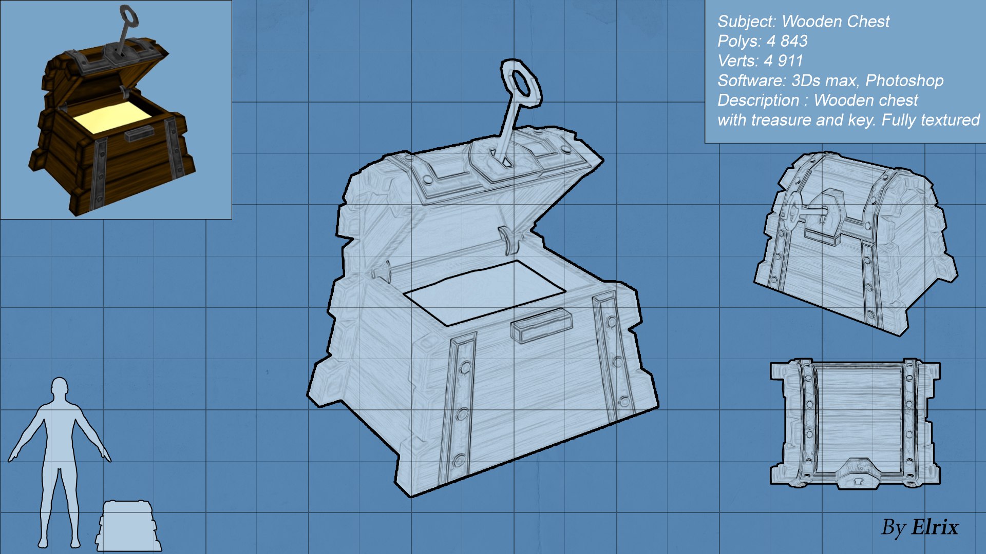 chest wooden 3ds free