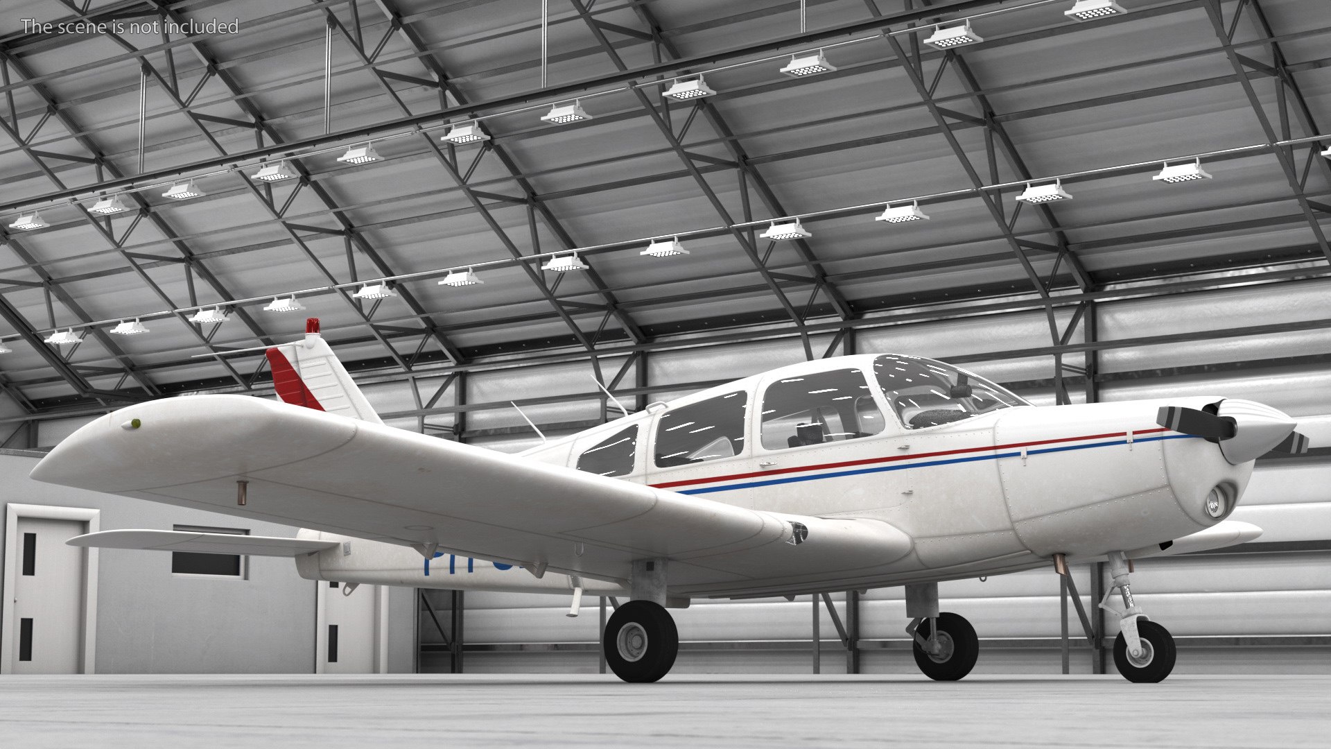 3d civil utility aircraft piper model