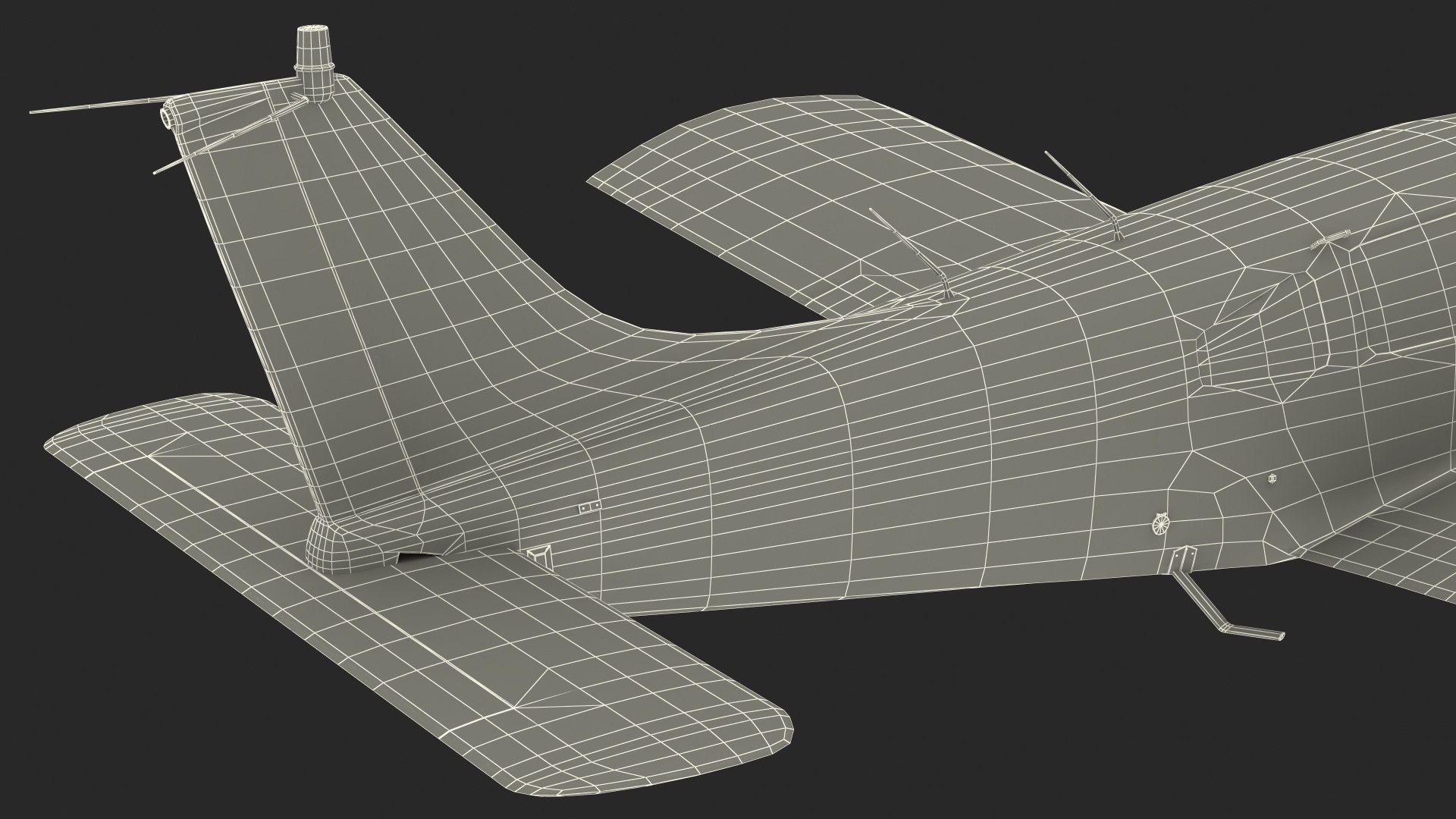 3d civil utility aircraft piper model