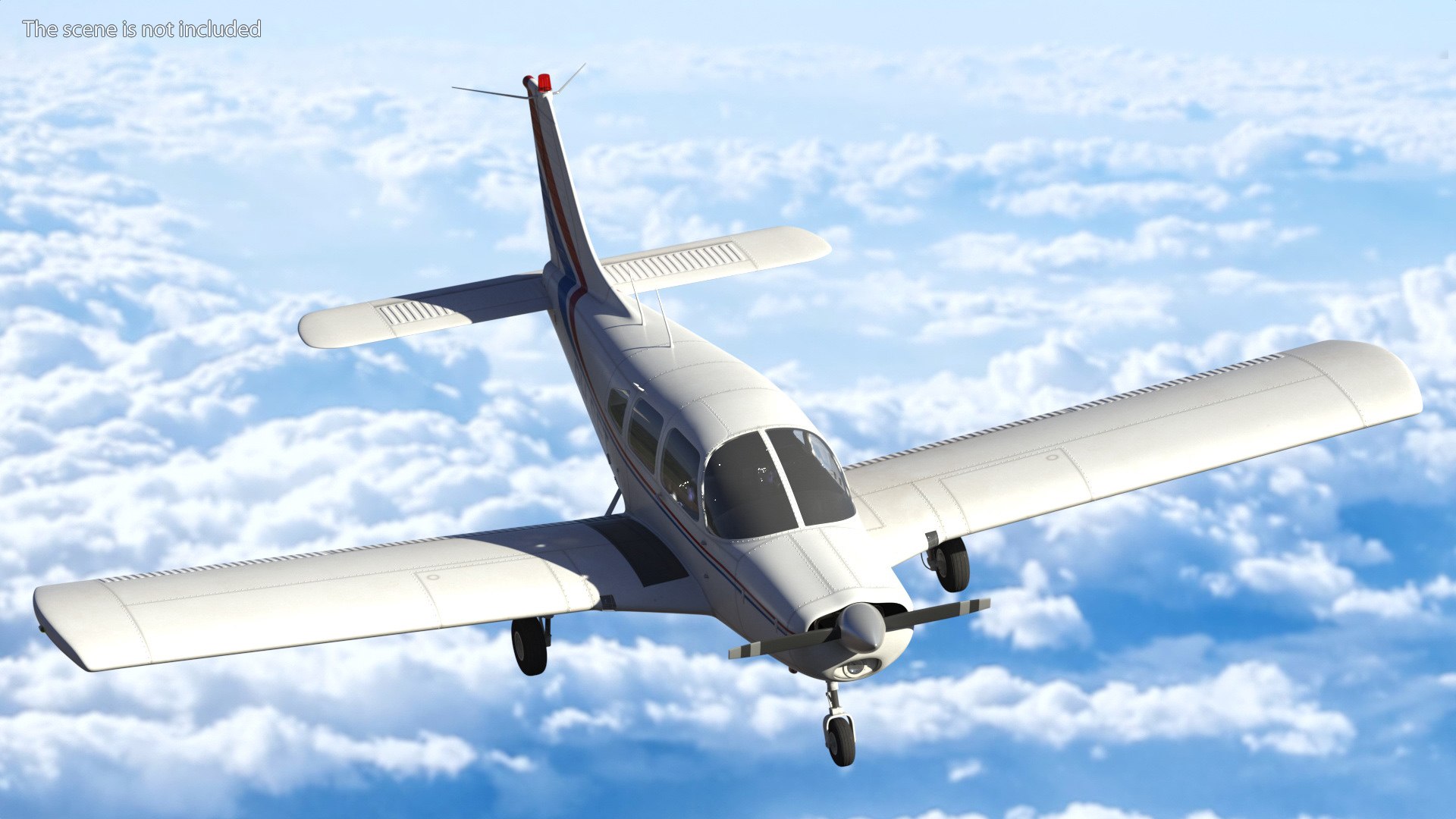 3d civil utility aircraft piper model