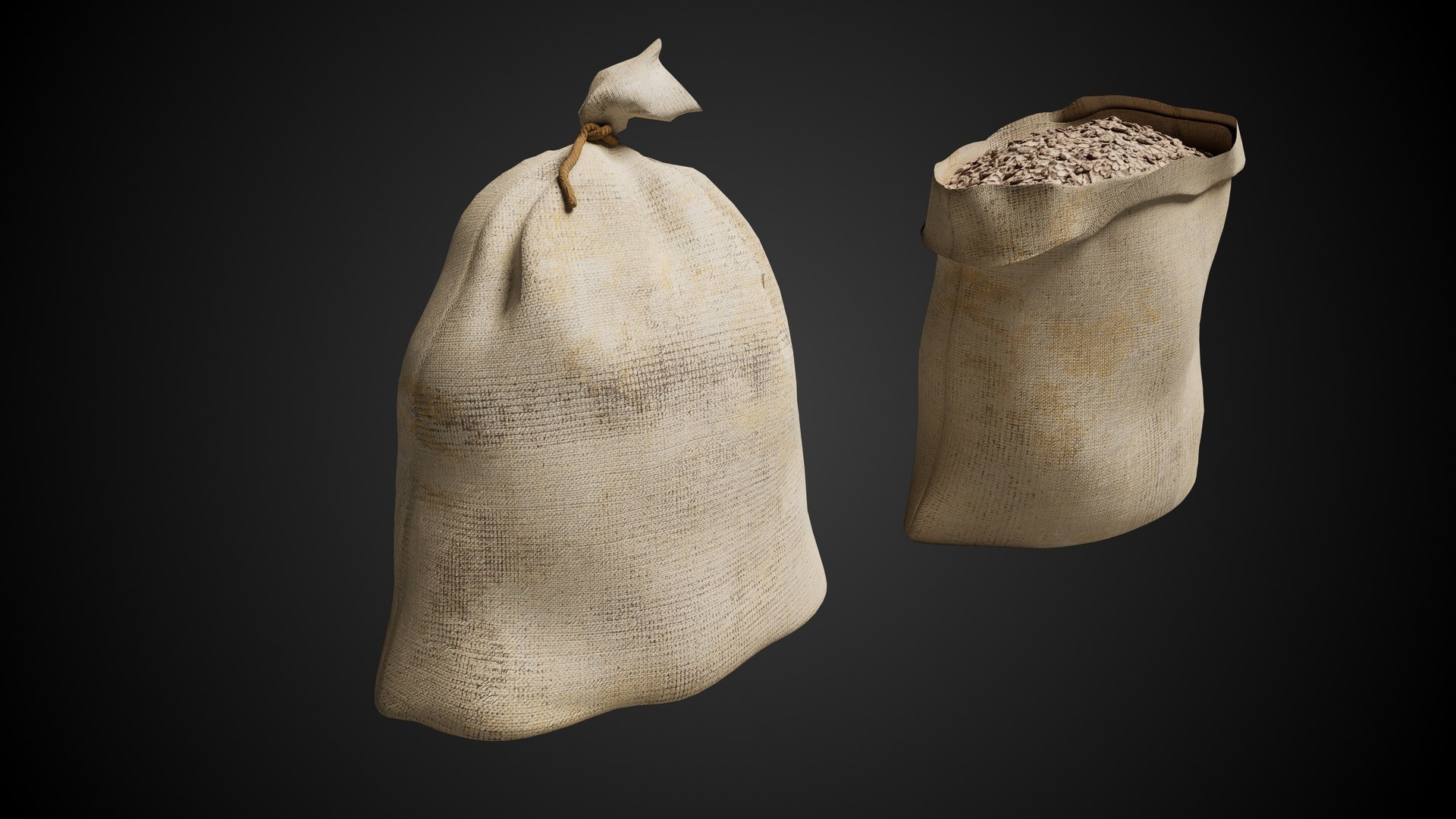 3D Grain Seed Sack Bag Industrial Prop Model - TurboSquid 2577835