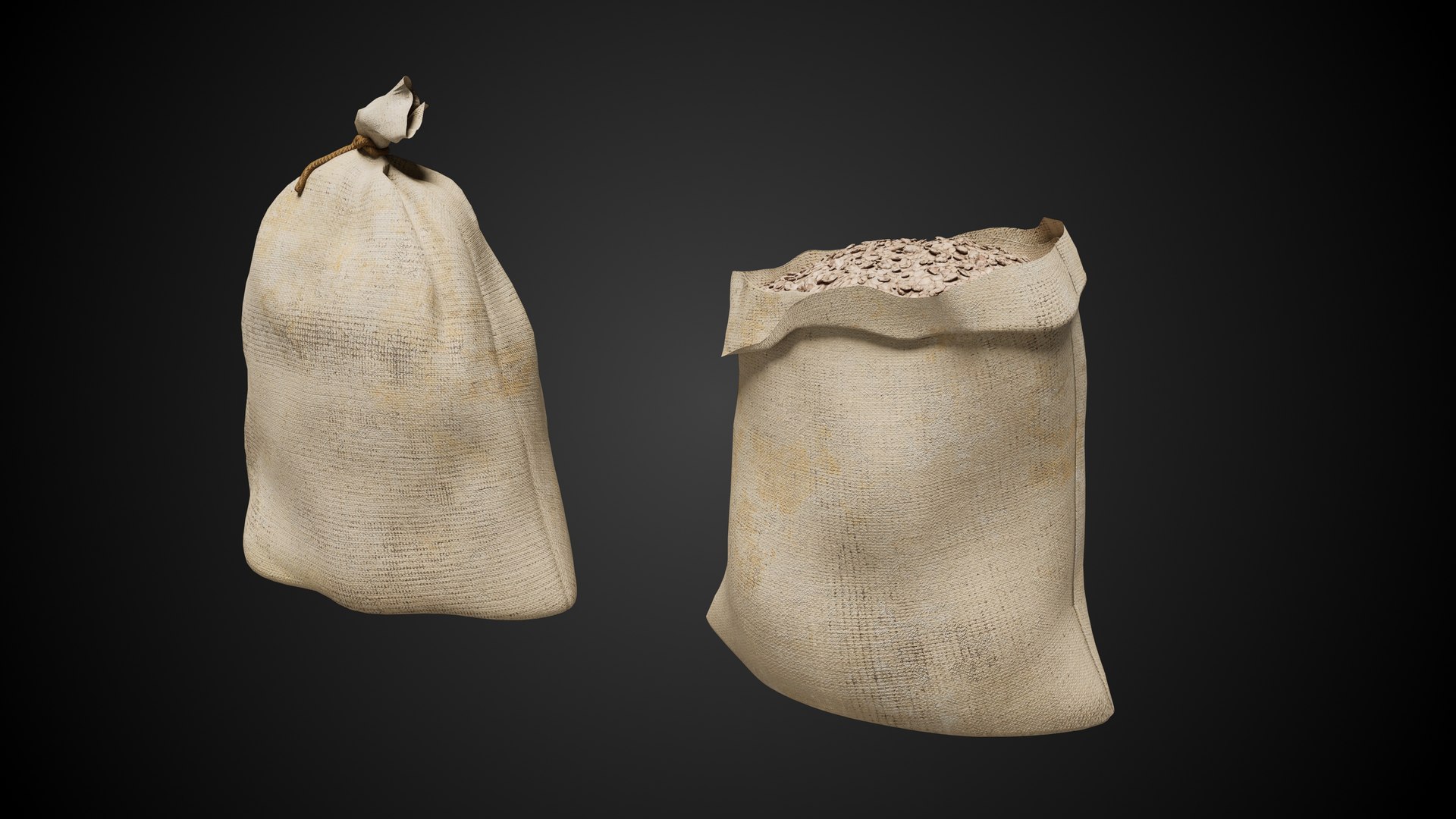 3D Grain Seed Sack Bag Industrial Prop Model - TurboSquid 2577835