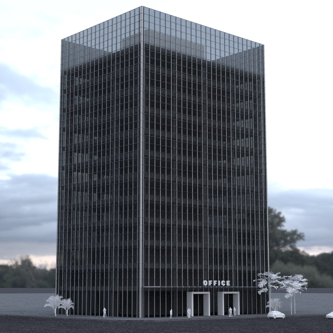 3D Model 12 Story Office Tower - TurboSquid 1222459