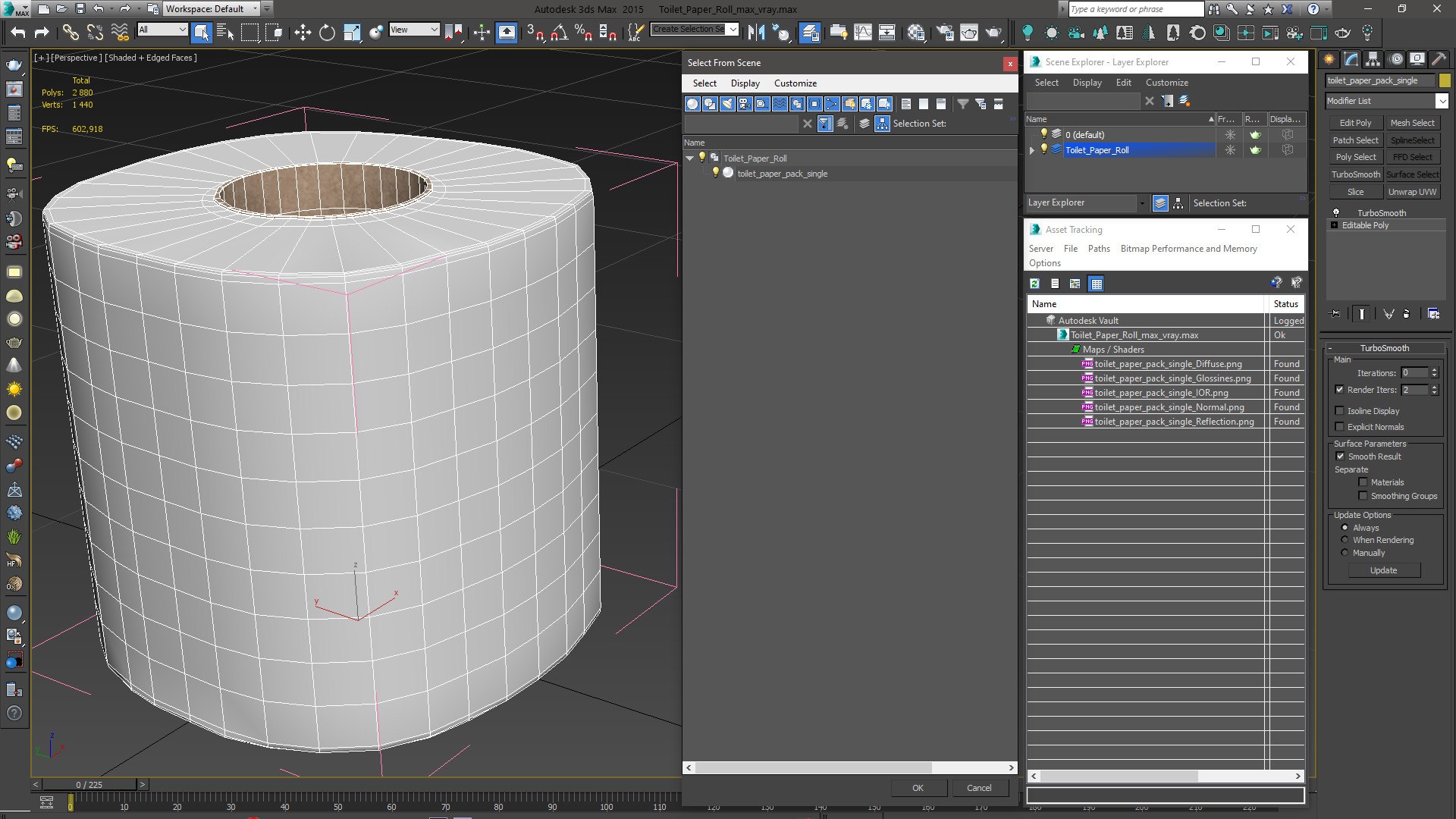 Toilet paper roll 3D model - TurboSquid 1605976