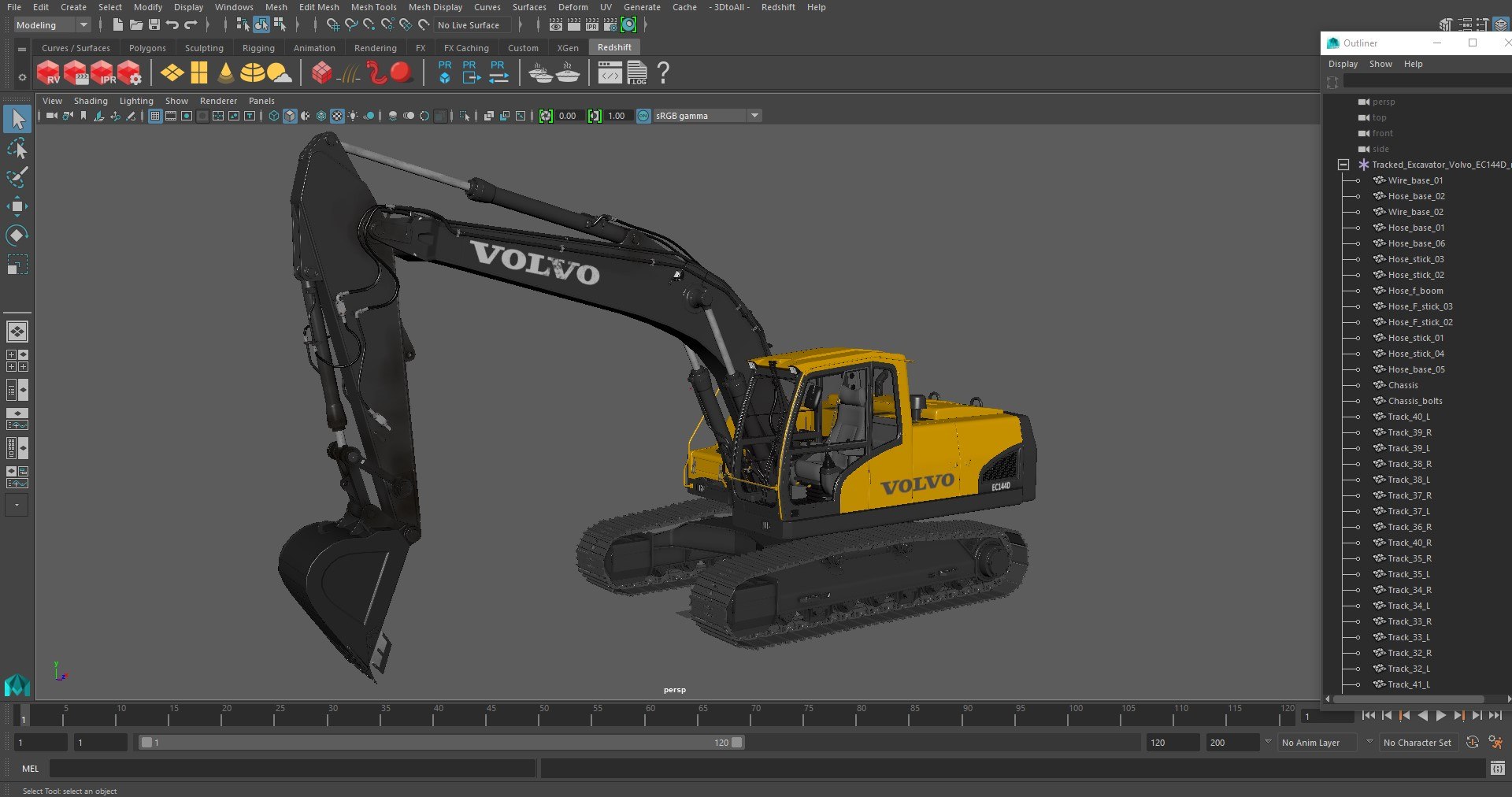 Large Tracked Excavator Volvo 3D model - TurboSquid 2133726