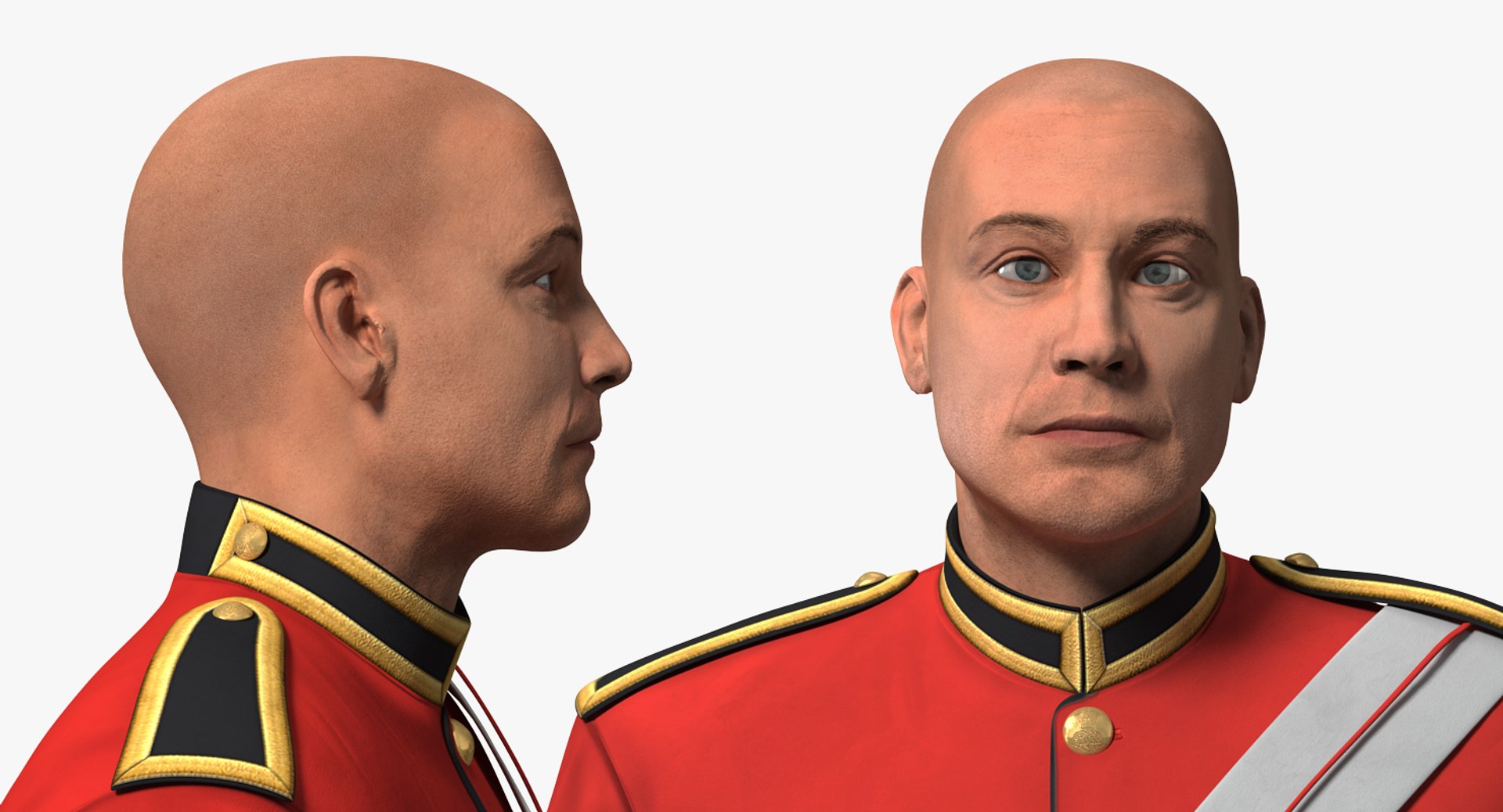 3D british royal soldier standing model - TurboSquid 1200627