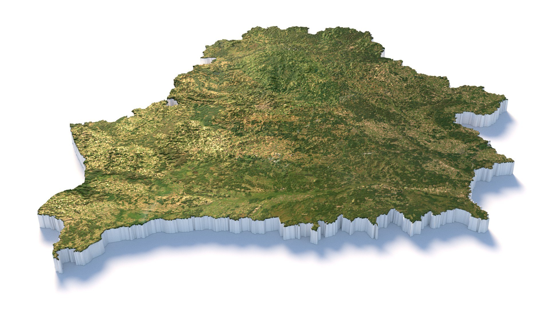 Belarus Terrain Map 3D Model - TurboSquid 2335446
