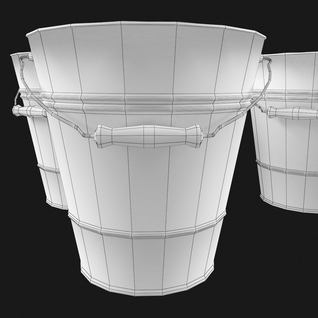 3d metal painted bucket