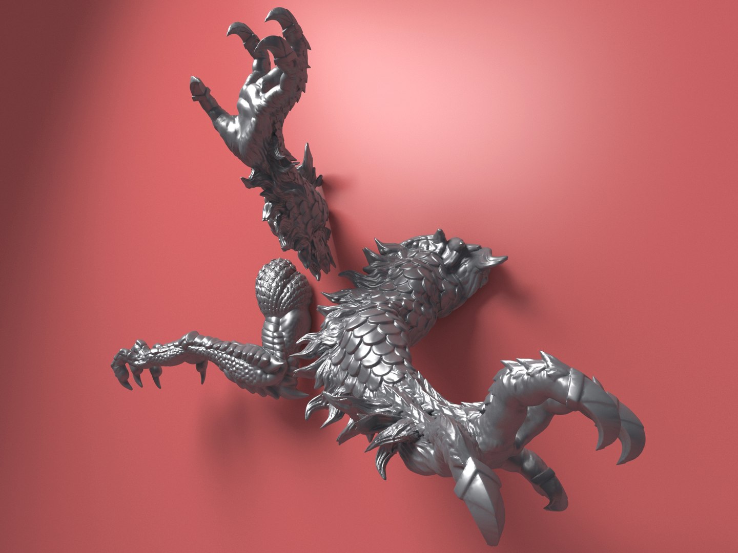 Dragon Claw Monster Hand Sculpture Dragon Leg Model - TurboSquid 2374390