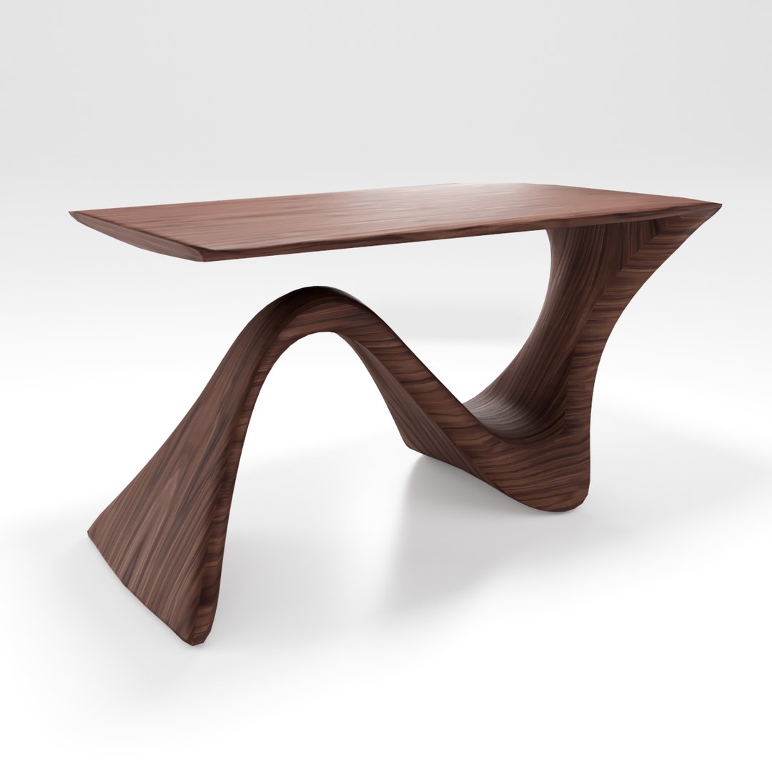Modern Wood Table 3D Model - TurboSquid 1280642