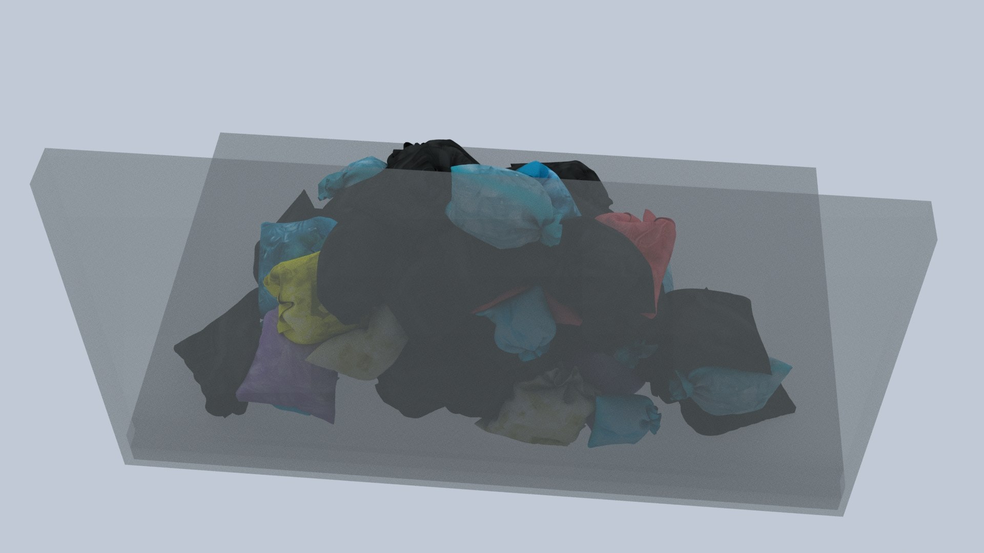 Textured Garbage Bags Pile In A Wall 3D Model - TurboSquid 1965360